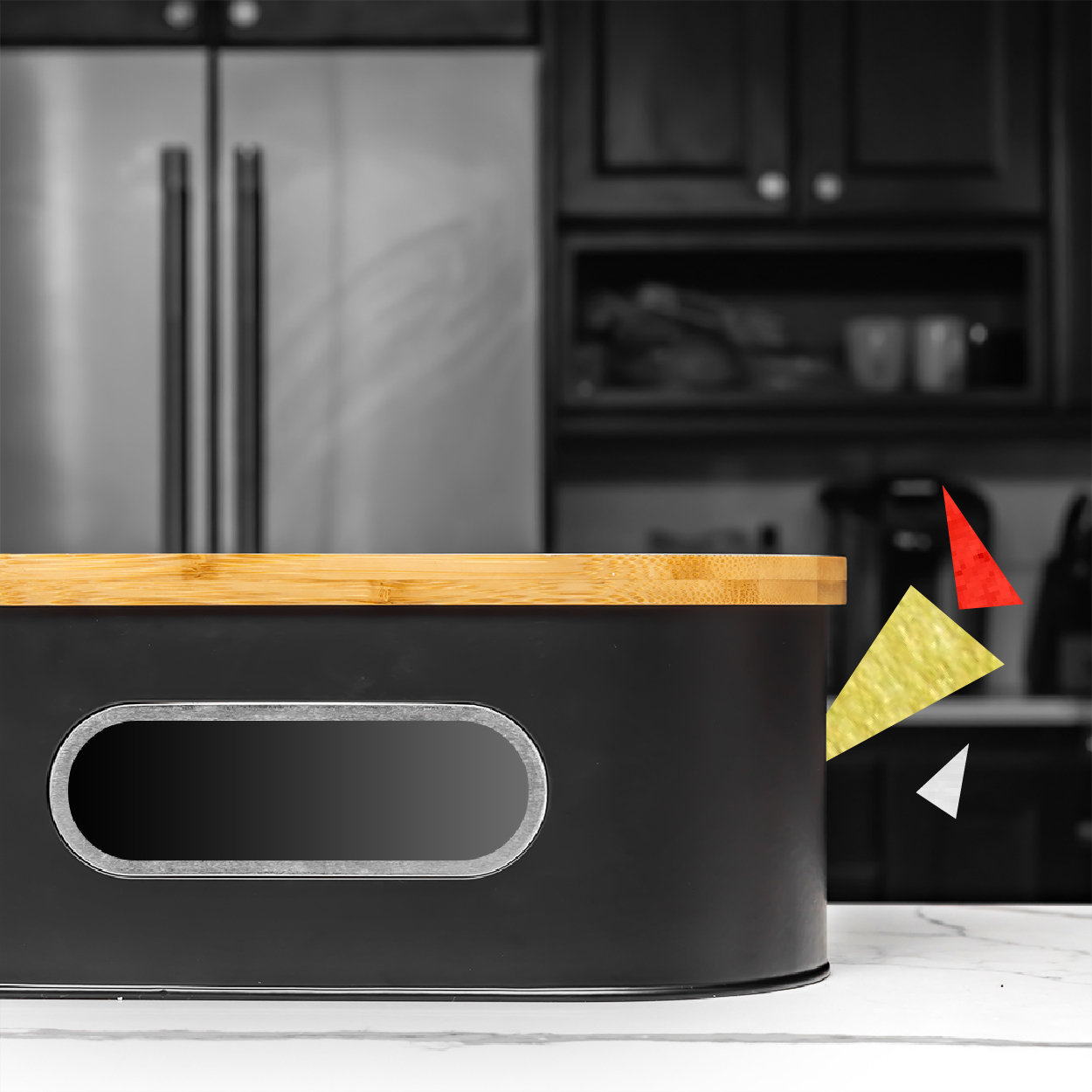 Hokku Designs Wooden Bread Box - Stylish Bread Keeper - Bread Boxes For ...