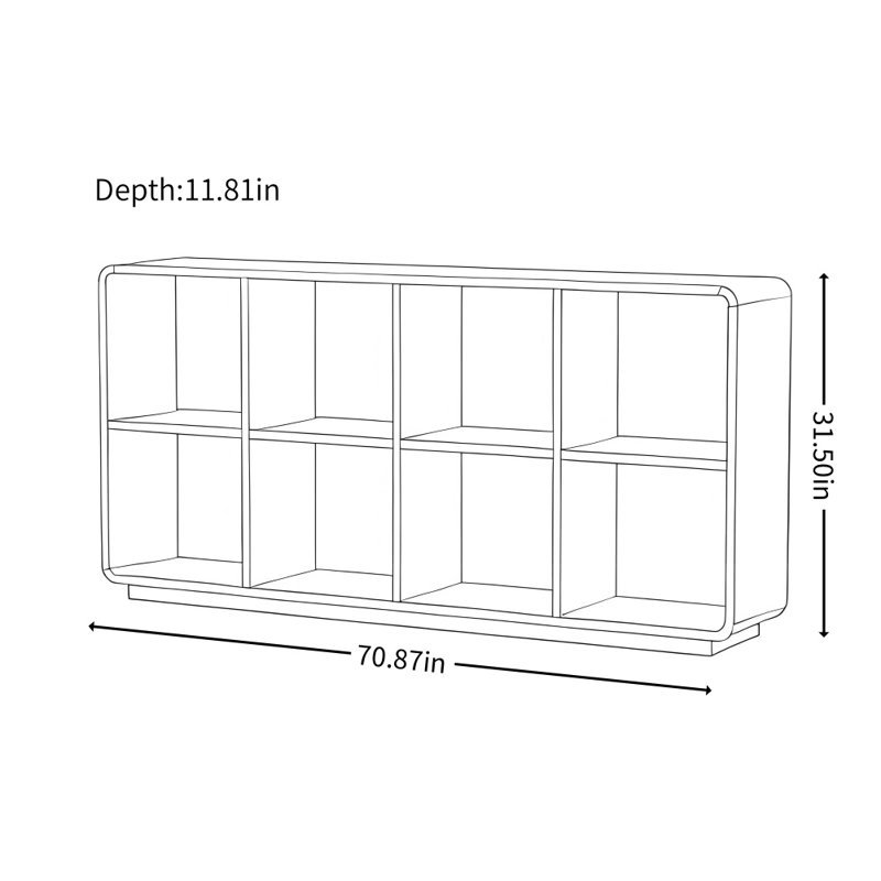 marlao Simple and Retro Brown Display Cabinet | Wayfair