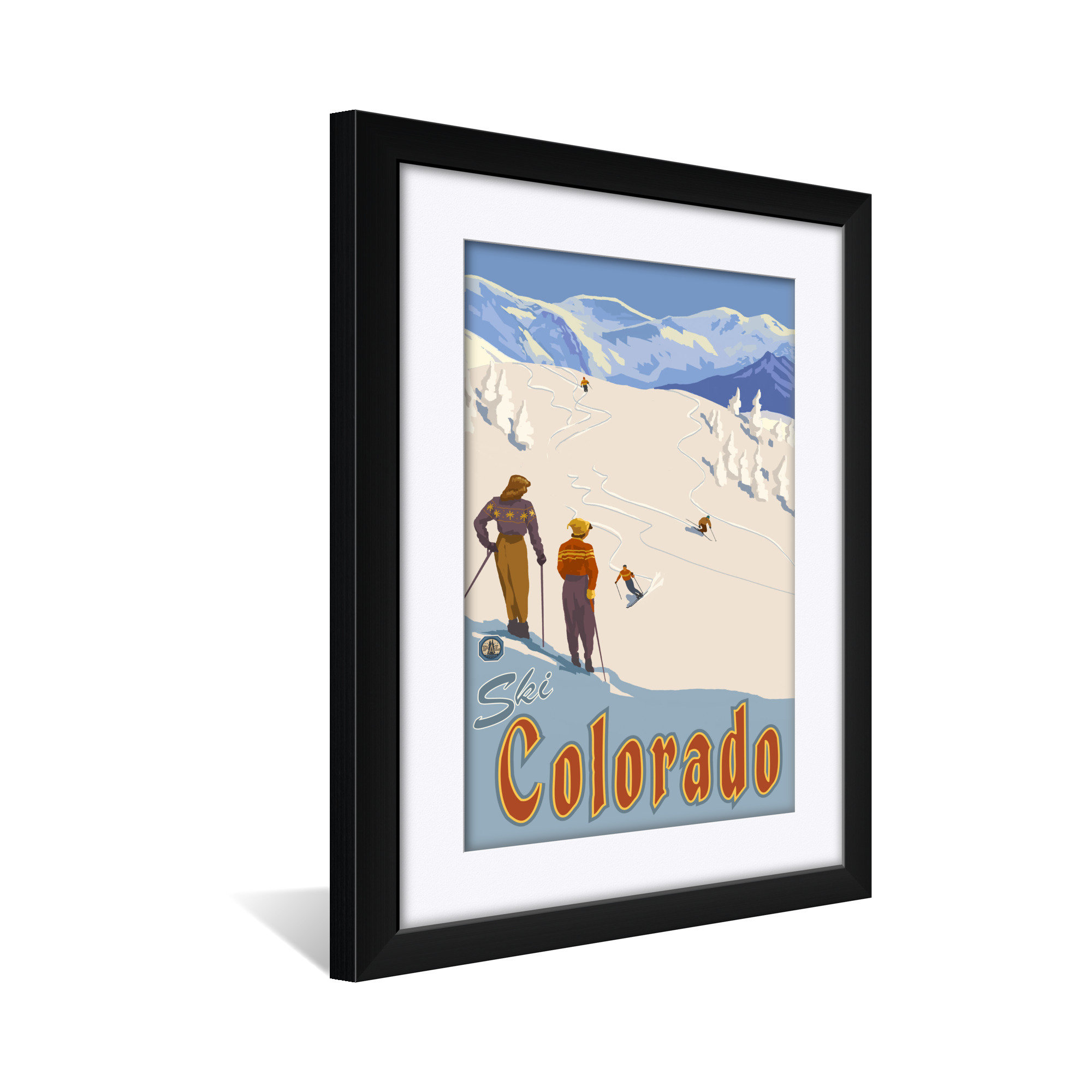 Millwood Pines Colorado Mountain Skier Slopes Professionally Framed ...