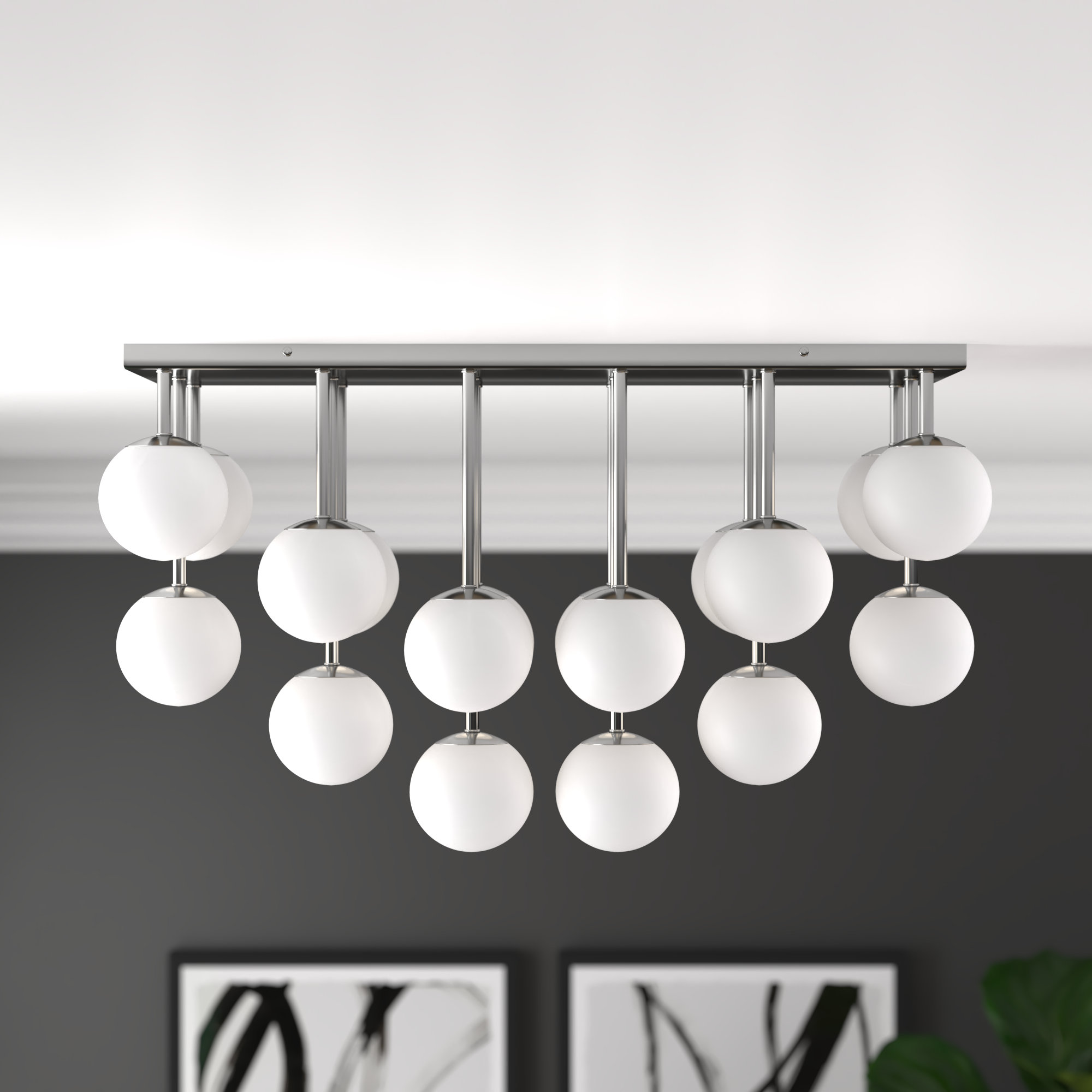 Mercury Row Megallan 18 Light Cluster Globe Semi Flush Mount - Wayfair ...
