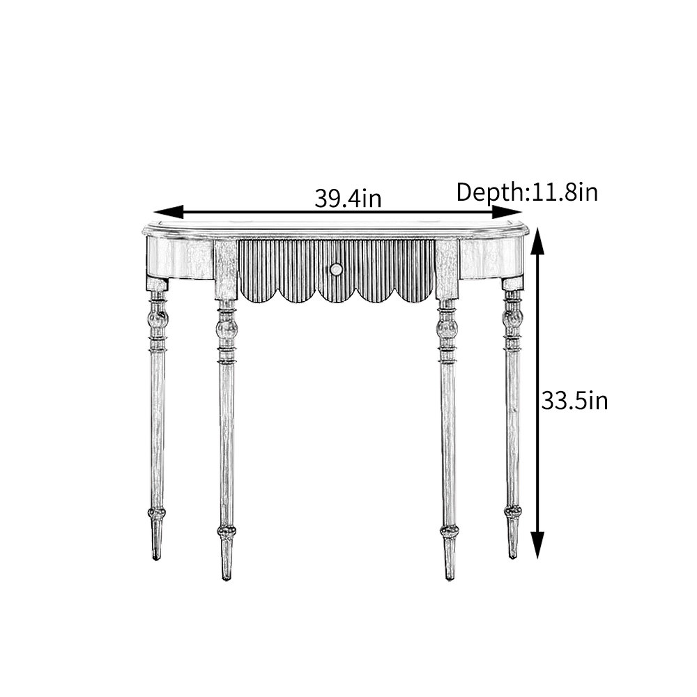 LIZIYE Solid Wood Semi-Circle Entryway Console Cabinet | Wayfair