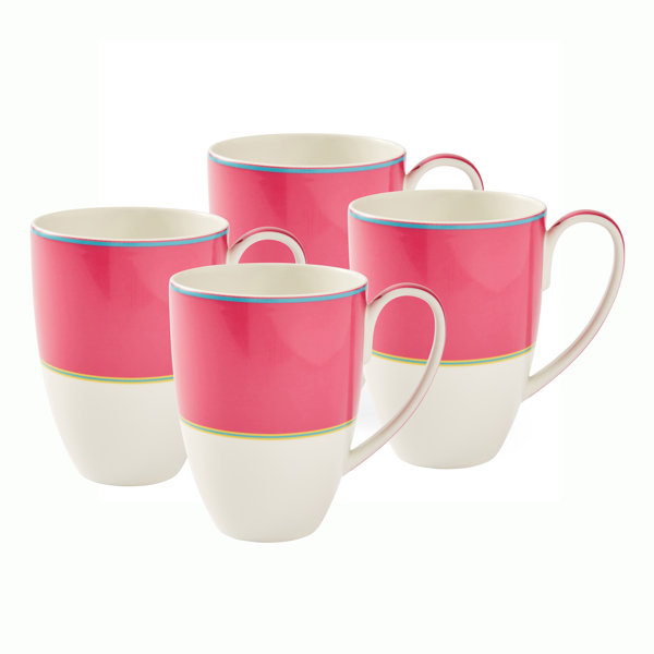 Kit Kemp Calypso Pink Mug Set Of 4 | Wayfair.co.uk