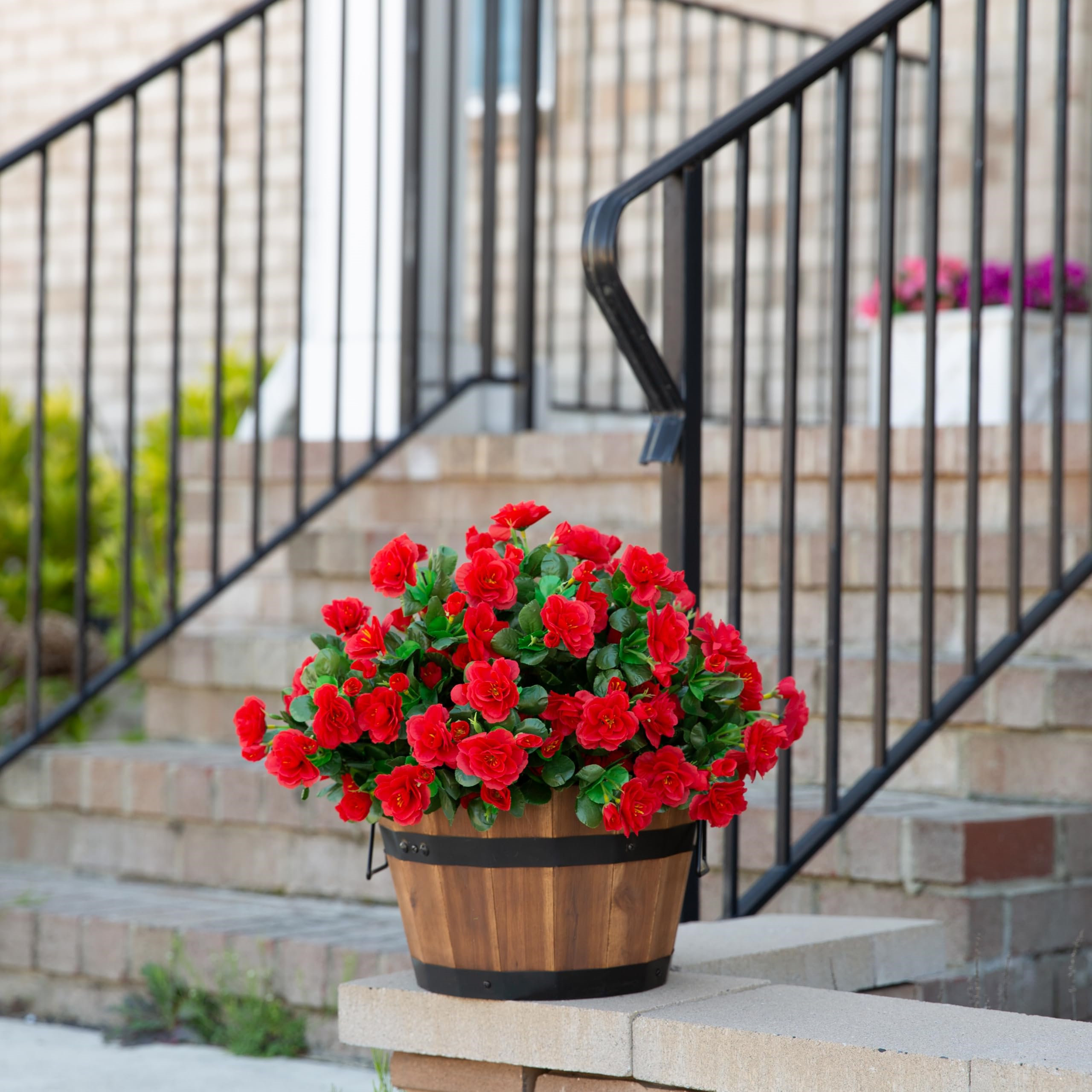 Primrue Artificial Faux Outdoor Outside Flowers Plants for Planter ...