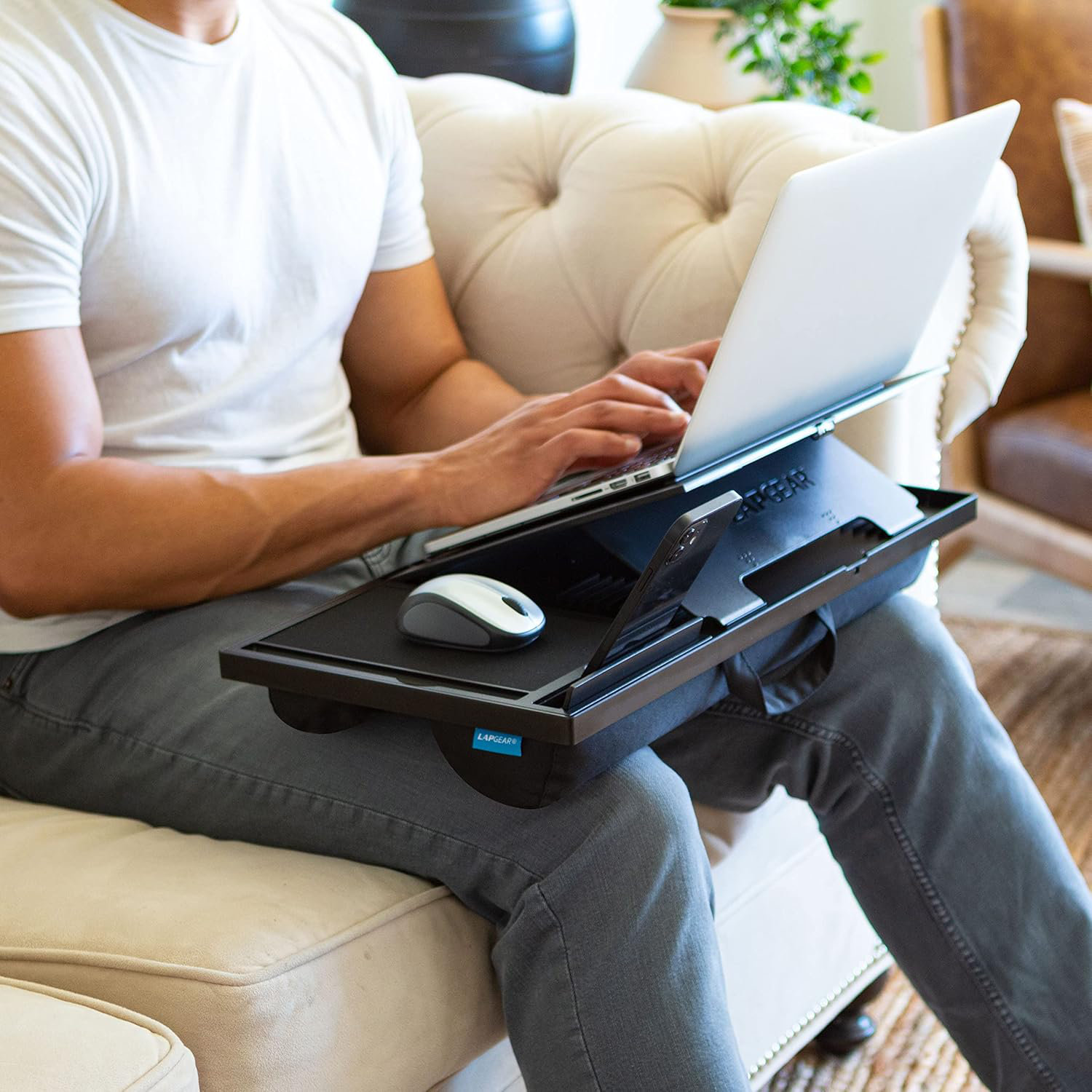 Brayden Studio® Lap Table With 20 Adjustable Angles, Mousepad And Phone ...