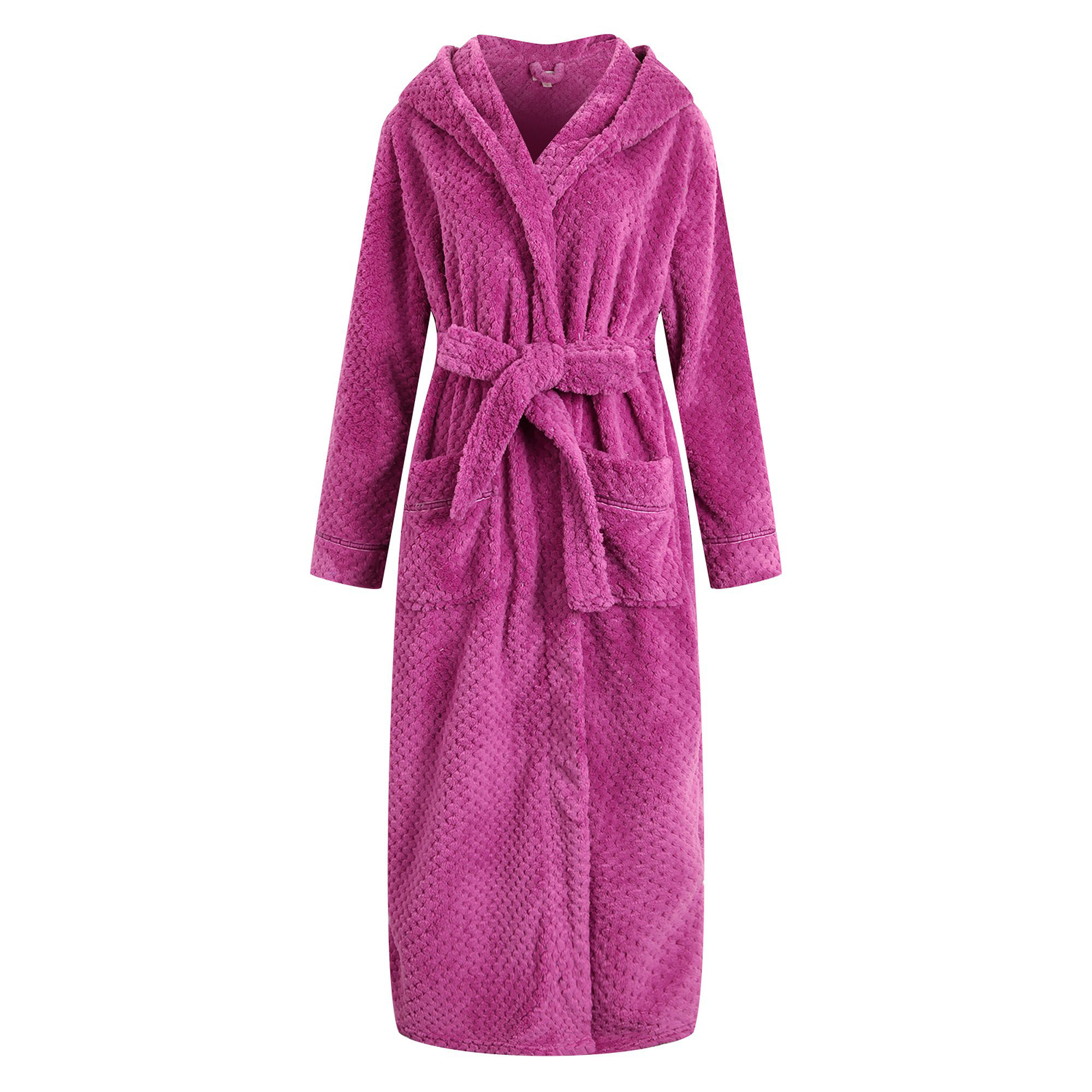 Alwyn Home RH Robe Bath Plush Women's Fleece Long Hooded Luxury Soft ...