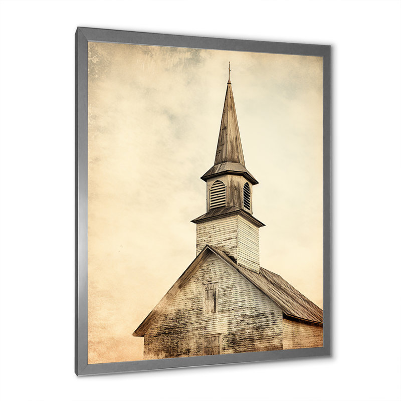 Ophelia & Co. Vintage Church Spire Faith - Church Wall Art | Wayfair