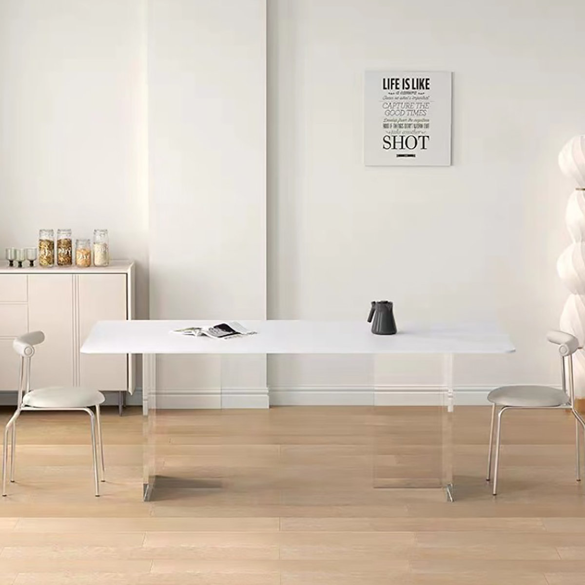 MRzenghong Modern Acrylic Floating Dining Table | Wayfair