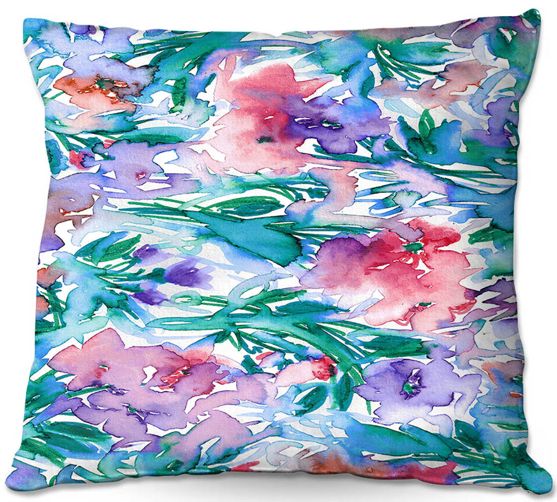 DiaNoche Designs Couch Floral Destiny 1 Square Throw Pillow | Wayfair