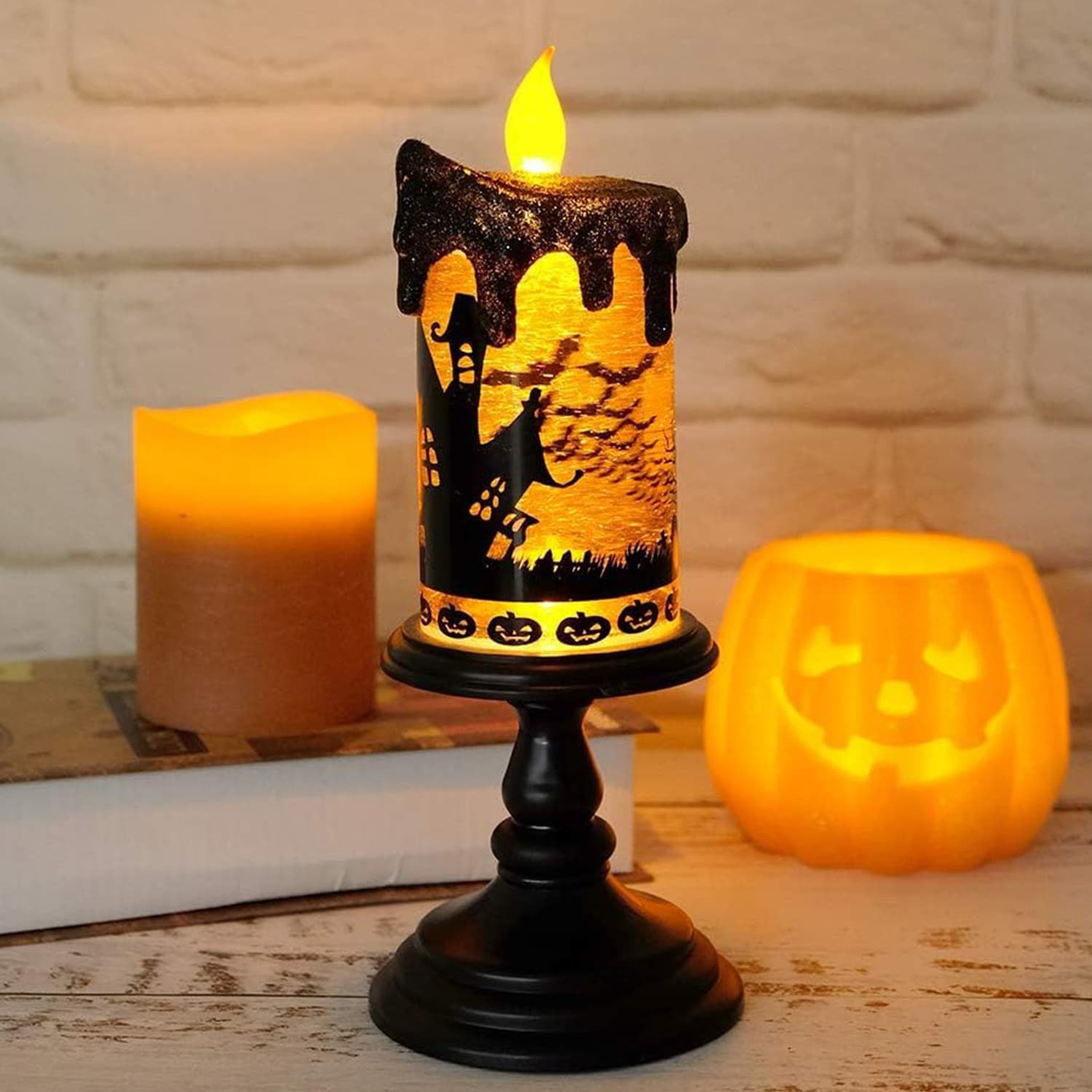 The Holiday Aisle® Halloween Ghost candle, flameless candle, Halloween ...
