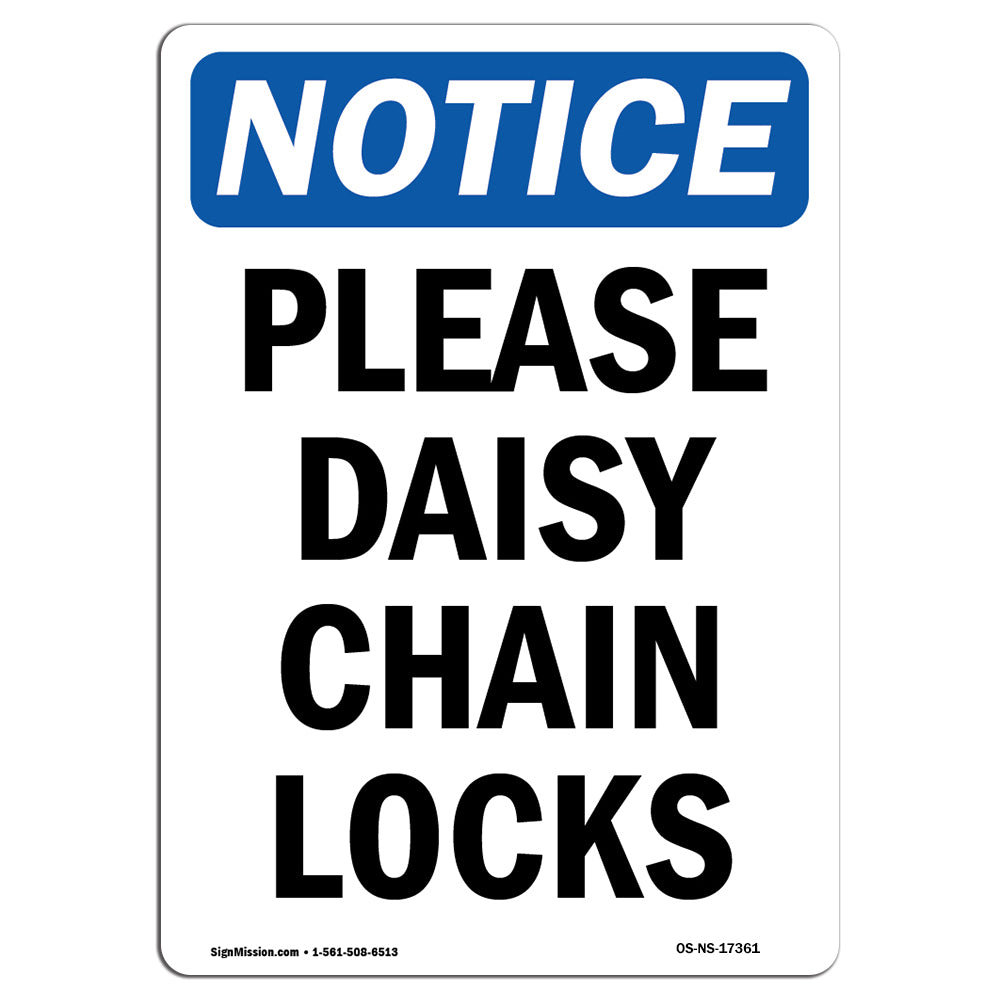 SignMission Please Daisy Chain Locks Sign | Wayfair