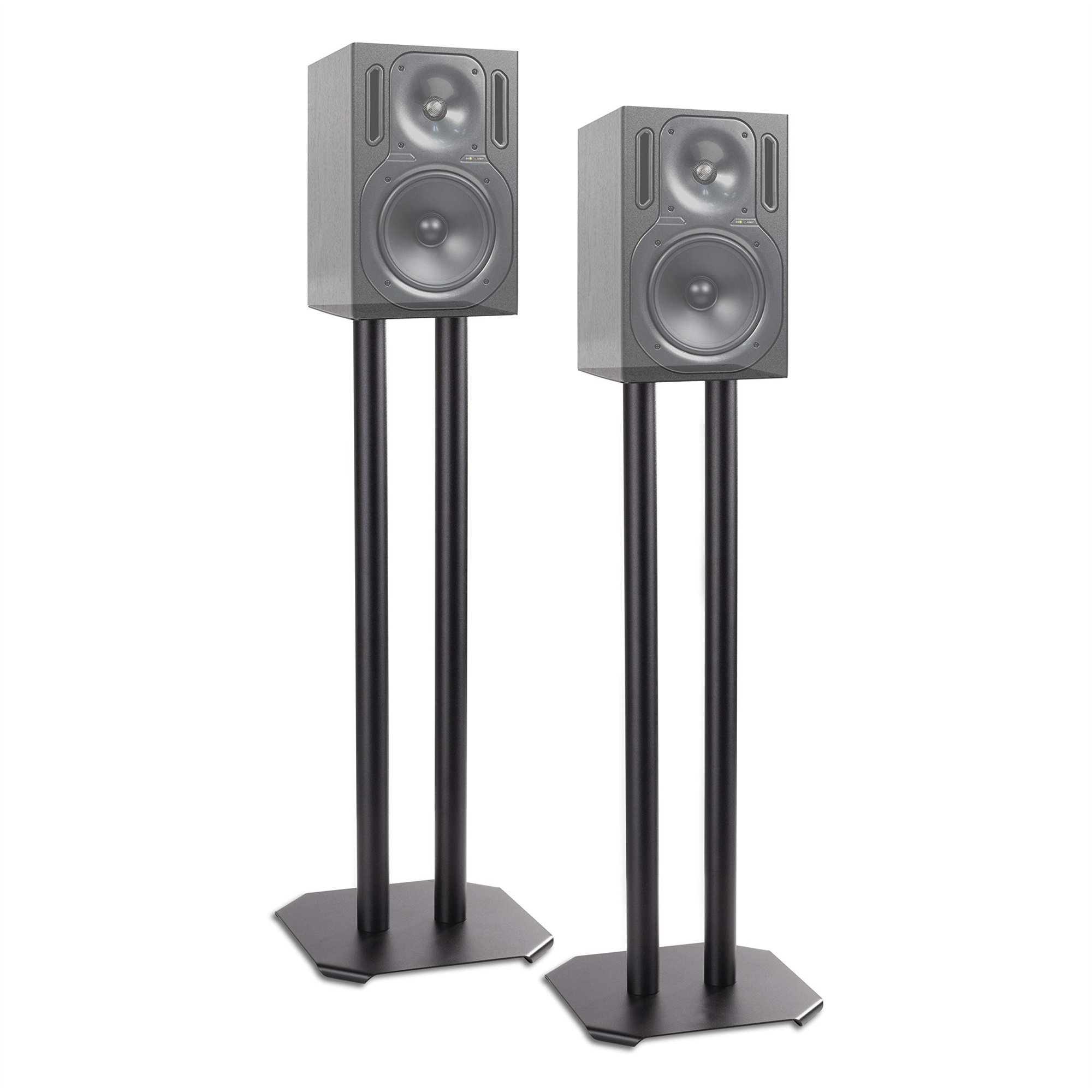 Ebern Designs 60cm Fixed Height Speaker Stand Two Floor Speaker Stand ...