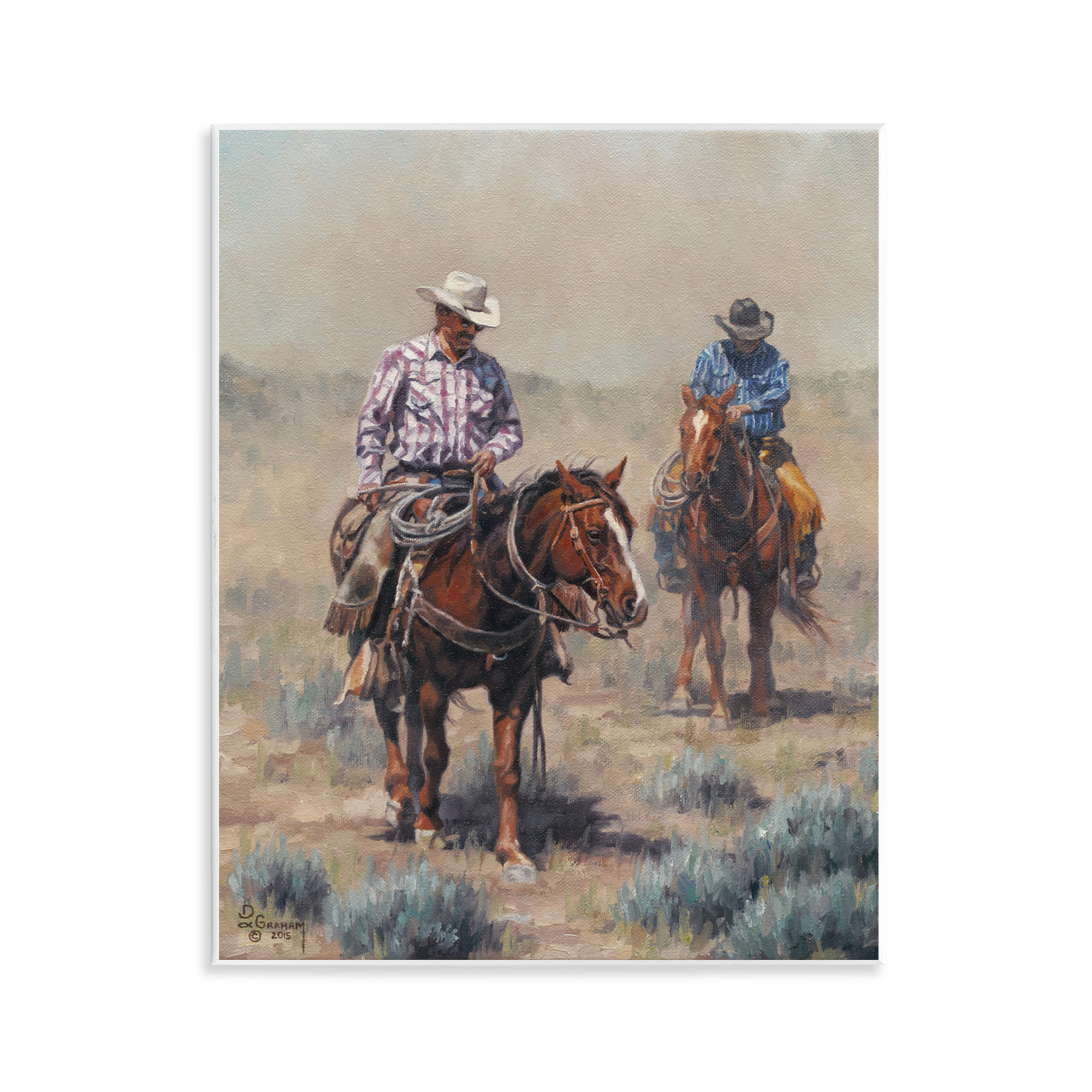 Stupell Industries Dust Bowl Cowboys Wall Plaque Art by David Graham ...
