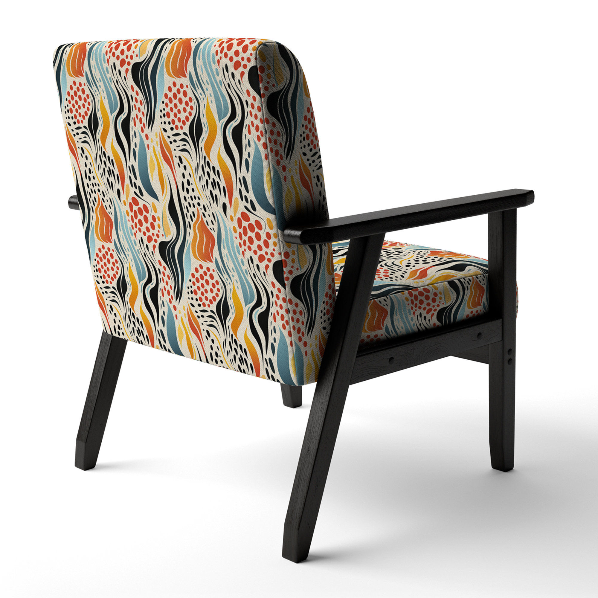 Dakota Fields Abstract Coral Reef Multicolor Azure - Upholstered Modern ...