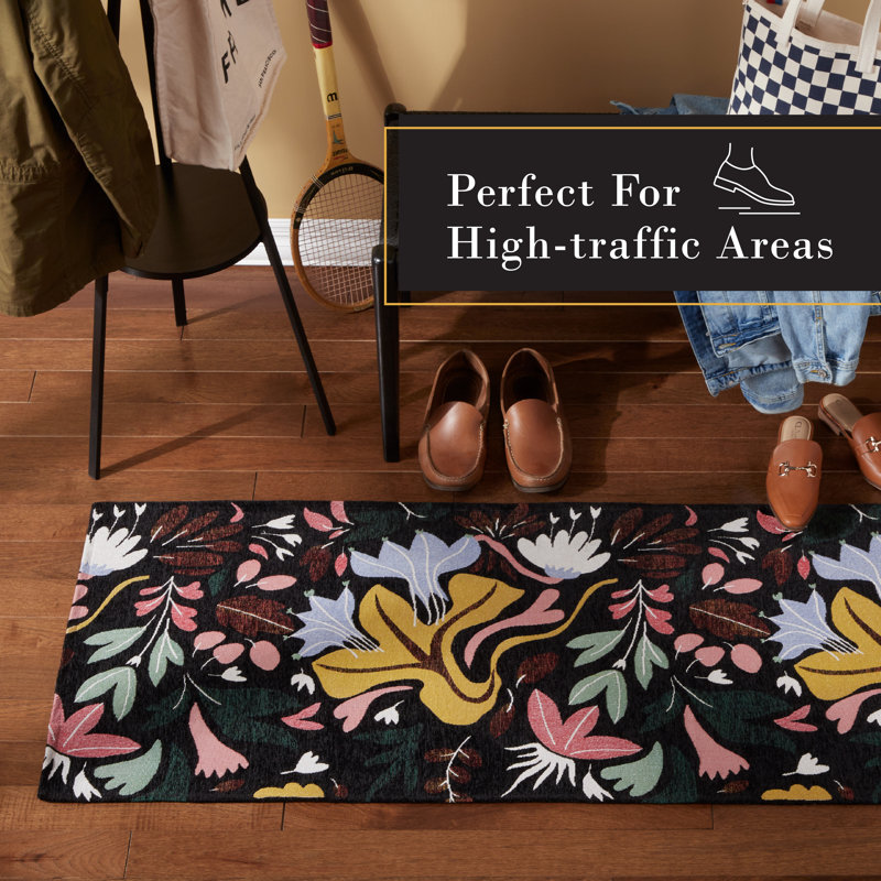 Town & Country Living Livie Floral Drip Everwash Washable Multi-Use Non ...