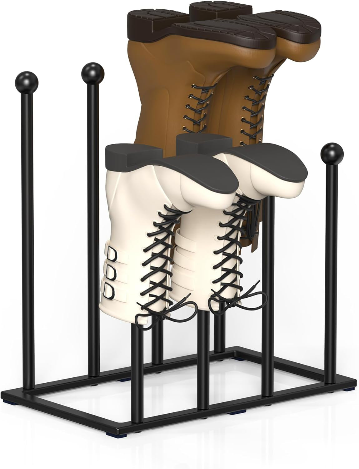 Rebrilliant Free-standing Boot Rack Organizer Fits 4 Pairs Of Tall ...
