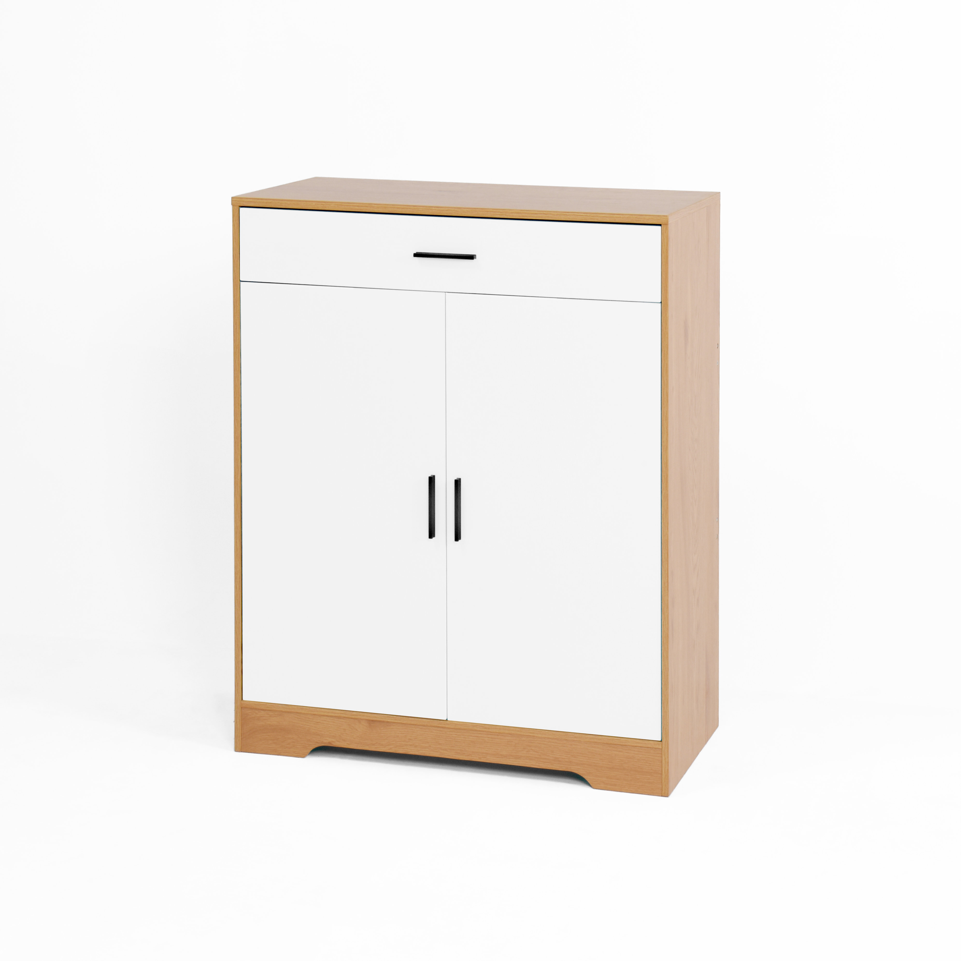 Ebern Designs 4-Tier Shoe Cabinet With Spacious Drawer, Particle Board ...