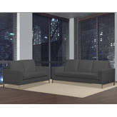 Orren Ellis Witney Leather Living Room Set | Wayfair