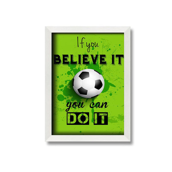 Happy Larry Handy If You Believe It Football - Single Picture Frame Art ...