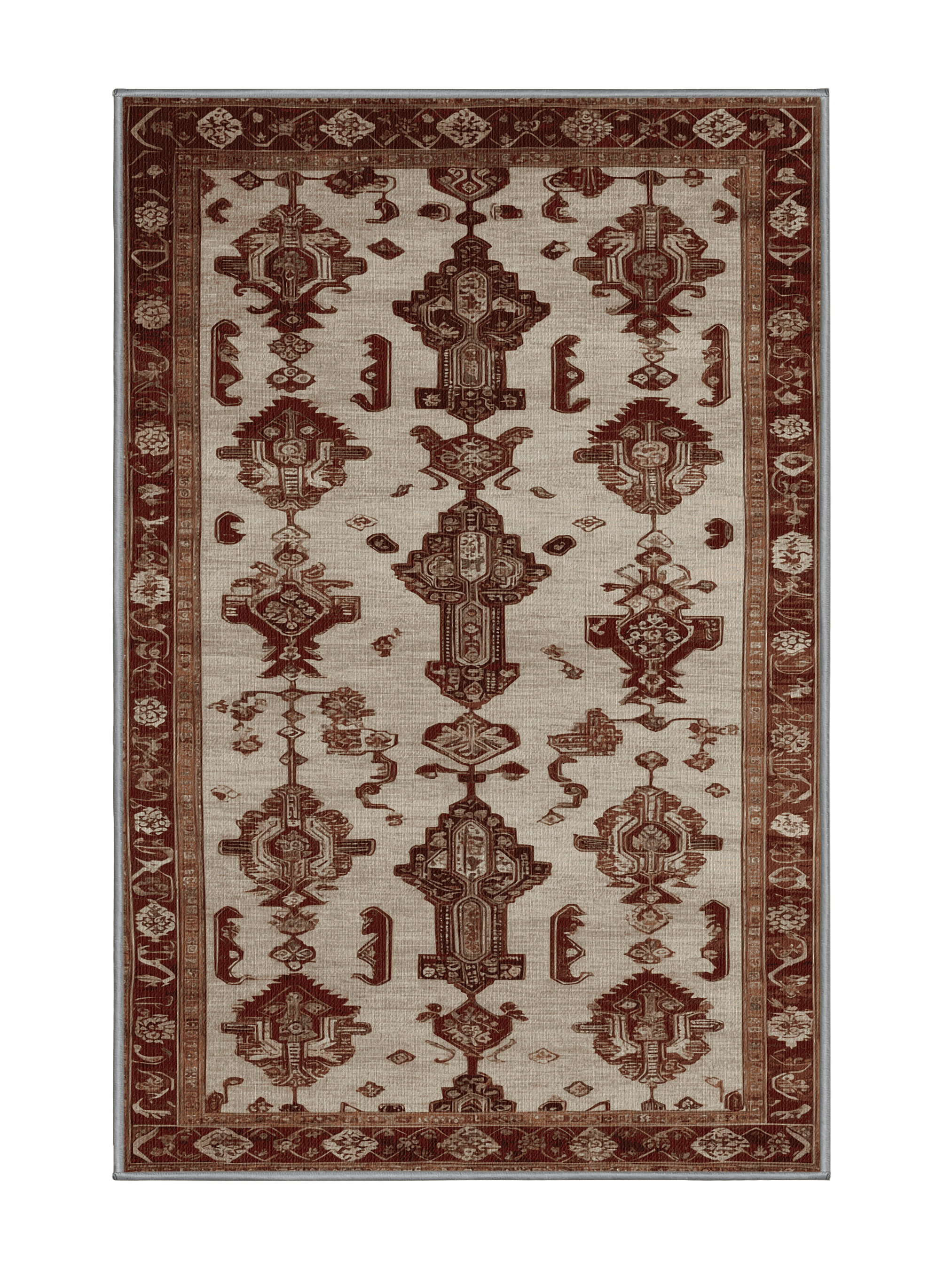 One Allium Way® Machine Washable Art Deco Gray Area Rug | Wayfair