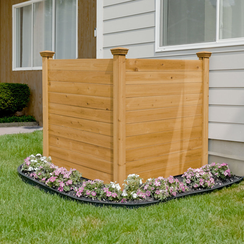 Enclo 4ft H x 4ft W (2 Panels) No Dig Enclo Premium Wood Privacy Screen ...