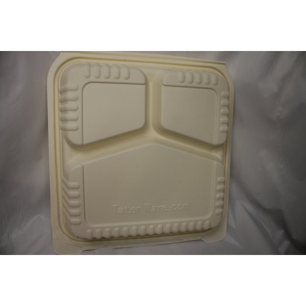 Earth-To-Go PotatoWare™ 3-Compartment Clamshell | Wayfair