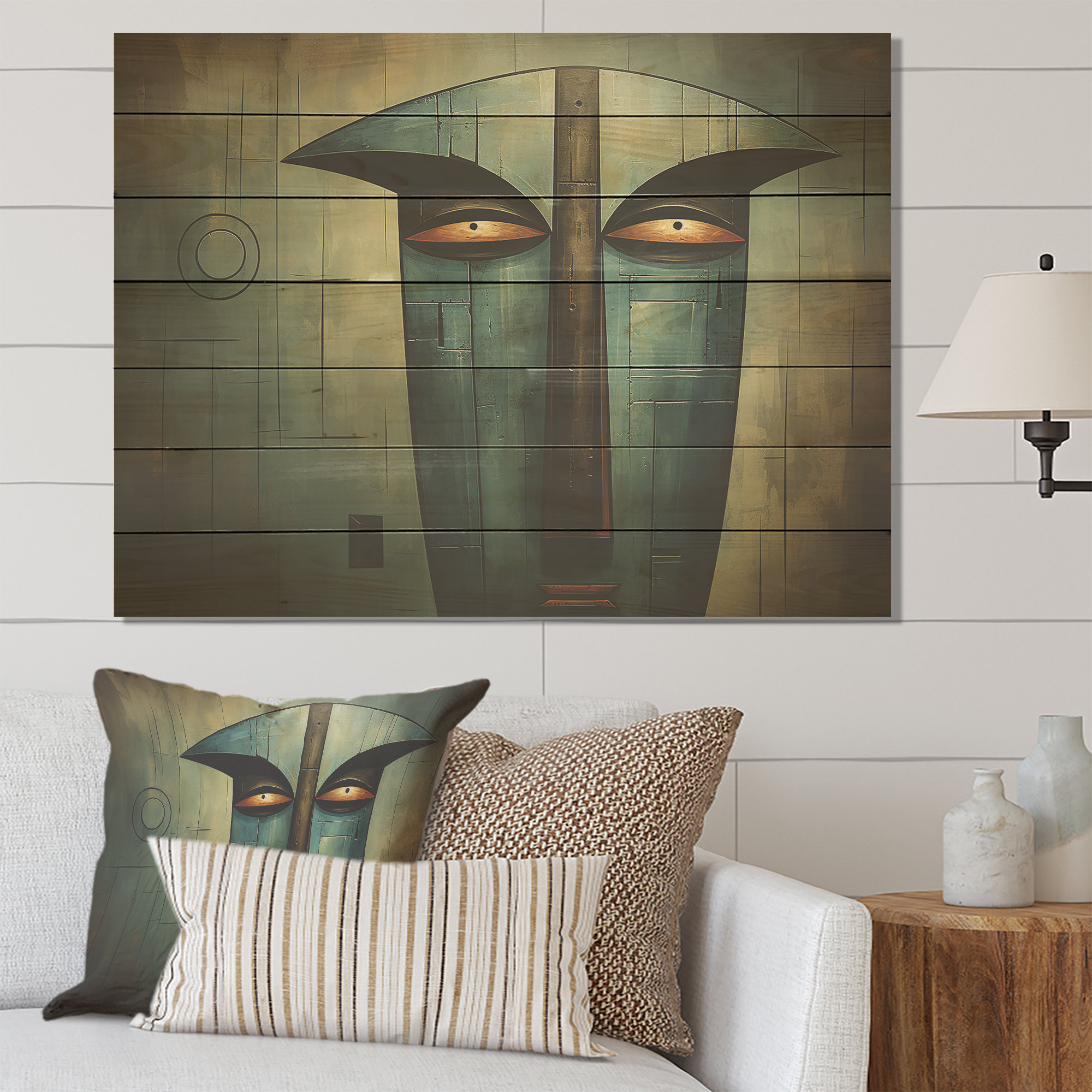 17 Stories Green And Blue Mystical African Mask Songye Power - African ...