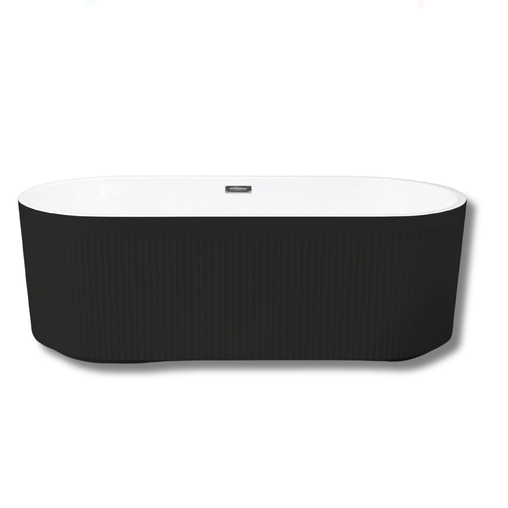 Go Peak Track 67" Acrylic Freestanding Bathtub, Unique Pleated Design ...