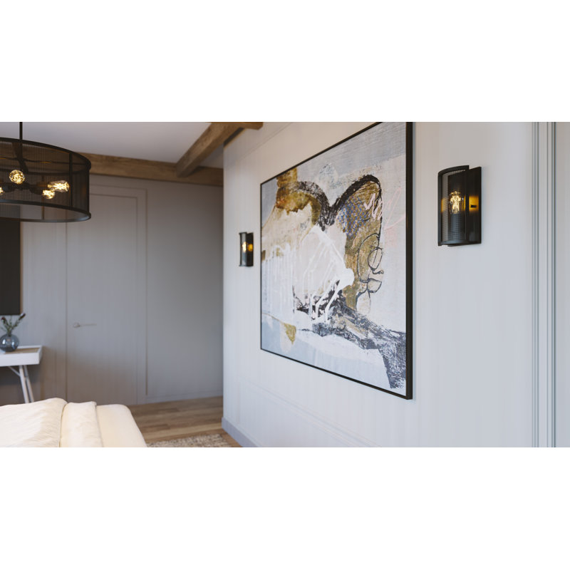 17 Stories Jacorian 1 - Light Dimmable Bronze Candle Wall Light ...