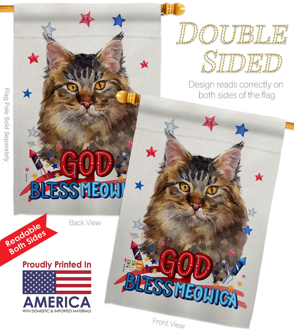 Breeze Decor Patriotic 2-sided Polyester 3 x 2 ft. House Flag | Wayfair