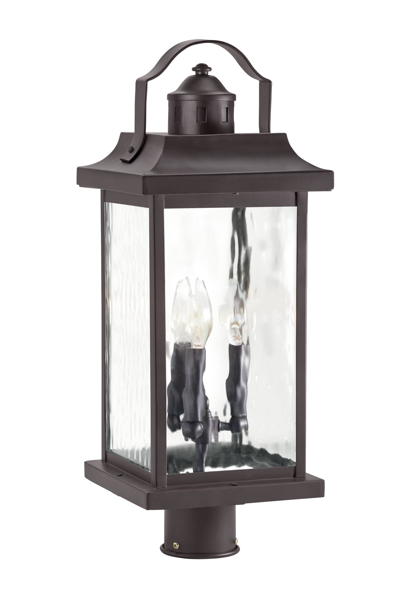 Winston Porter Outdoor 3 Light Post Mount Lantern | Wayfair