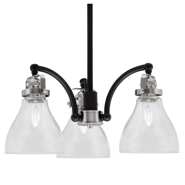 Toltec Lighting Easton 3 Light Downlight Chandelier With 6.25" Clear ...