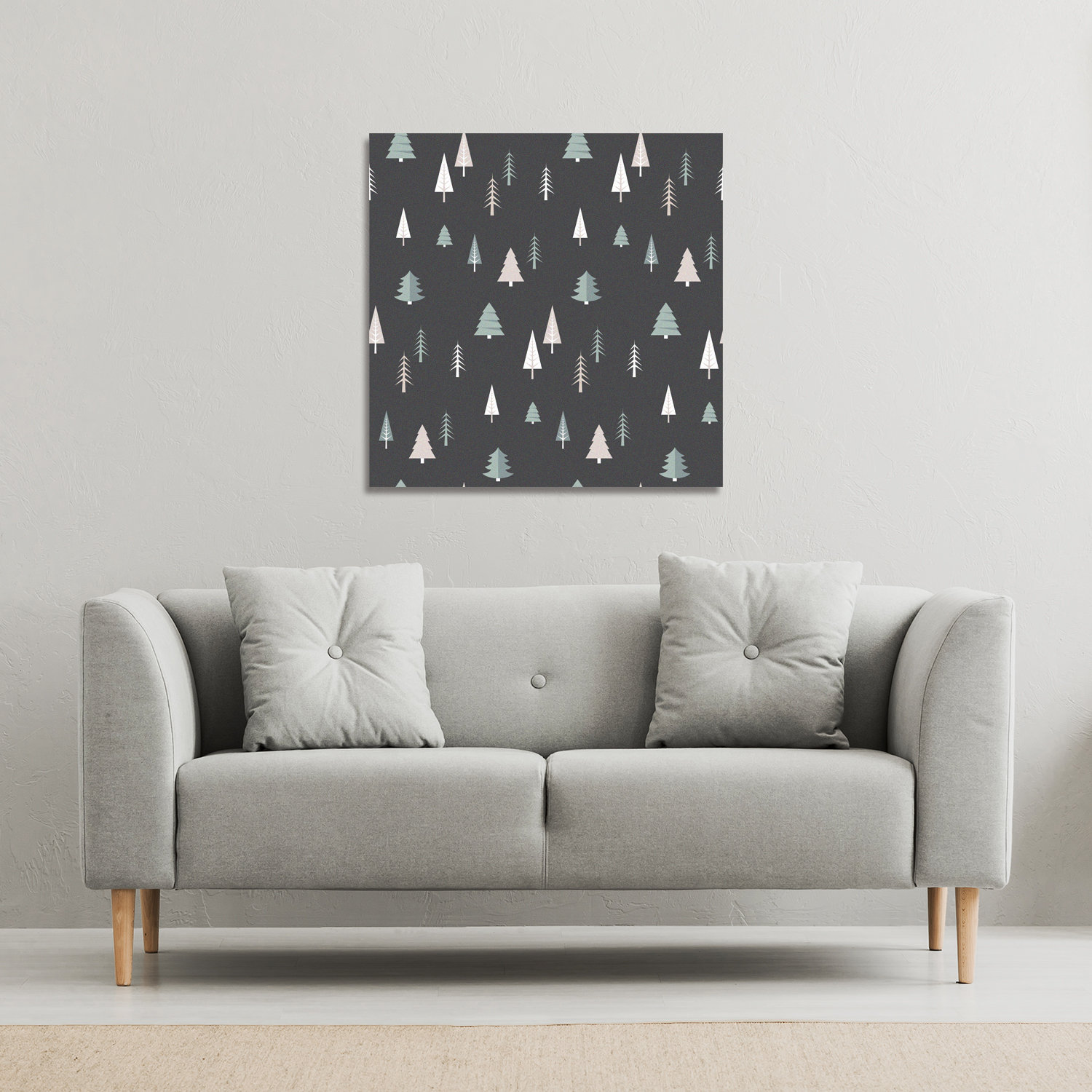 The Seasonal Aisle Christmas Winter Forest Designer Canvas - Wrapped ...
