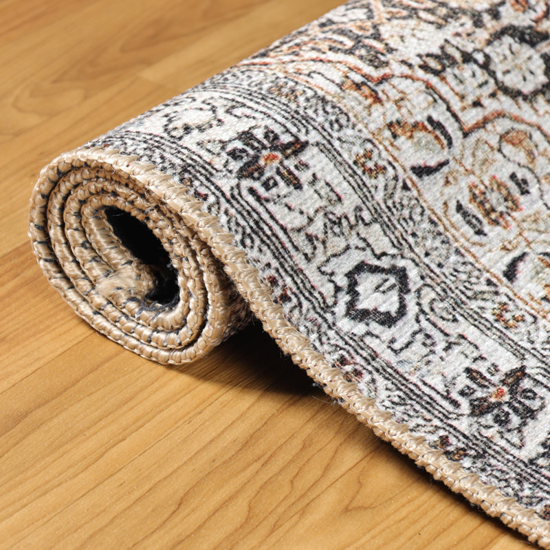 Bungalow Rose Aurora Geometric Floral Medallion Indoor Area Rug or ...