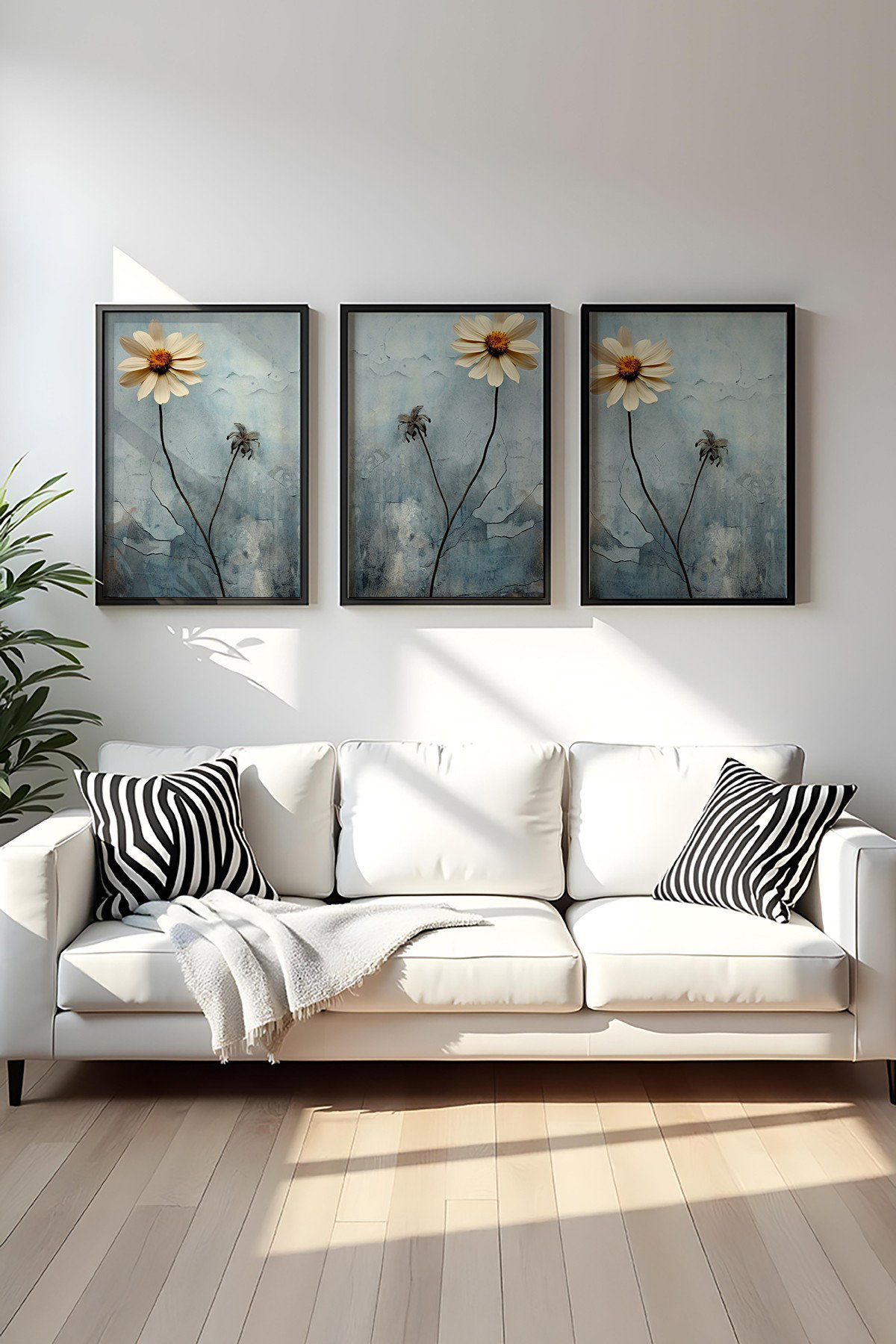 Ebern Designs Decorative Framed MDF Painting (3 Pieces) | Wayfair