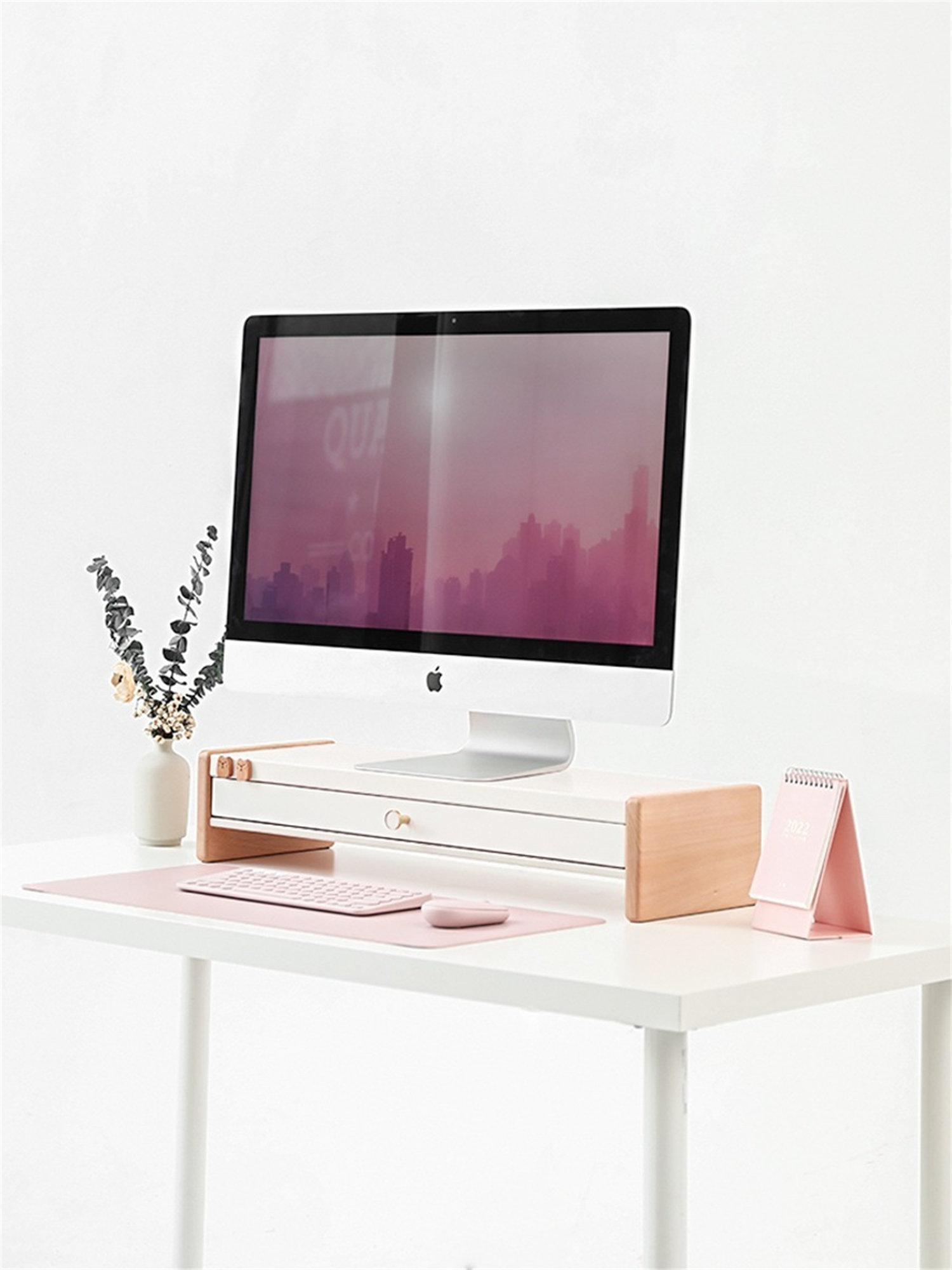 21 Tech Solutions Desktop Computer Monitor Riser With Storage | Wayfair