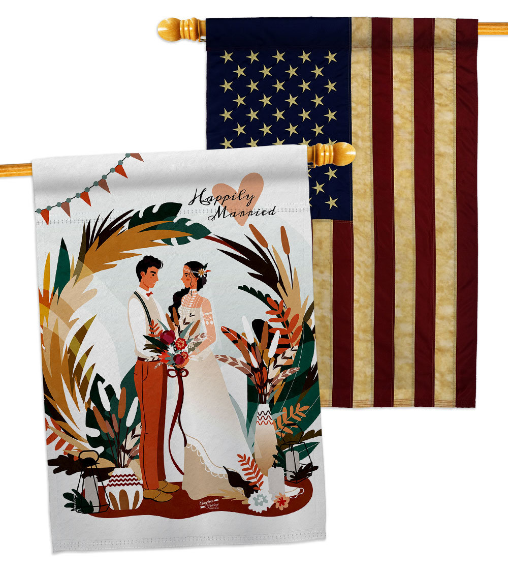 Angeleno Heritage Happily Married House Flags Pack Wedding Celebration ...