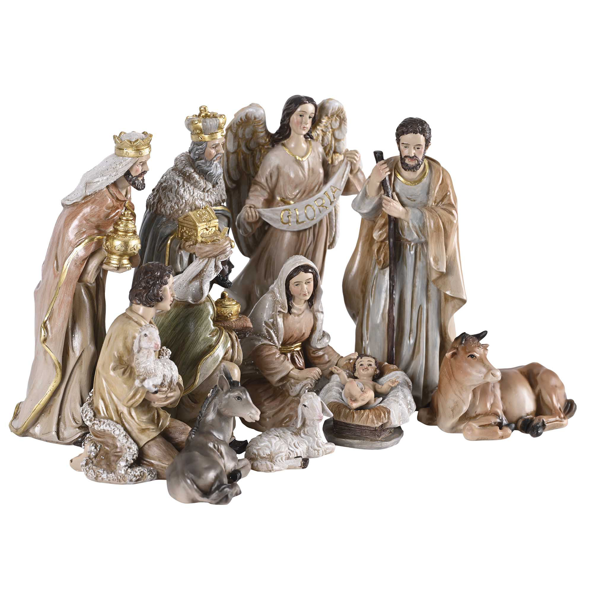 The Holiday Aisle® Nativity Holy Family Gloria Angel Animal | Wayfair