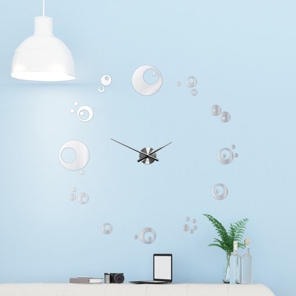 East Urban Home Circles Mirror Silent Wall Clock - 10cm | Wayfair.co.uk