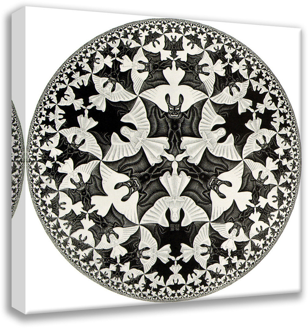 The Holiday Aisle® Circle Limit IV (Bats by M.C.Escher Gallery Wrapped ...