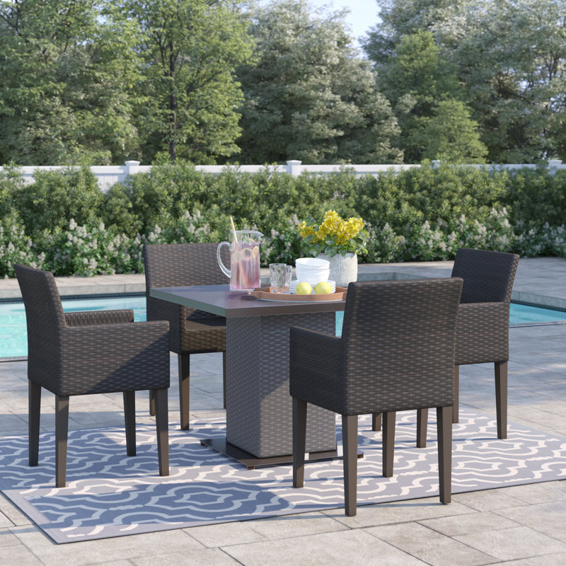 Lark Manor™ Anastase 5 Piece Patio Dining Set & Reviews | Wayfair