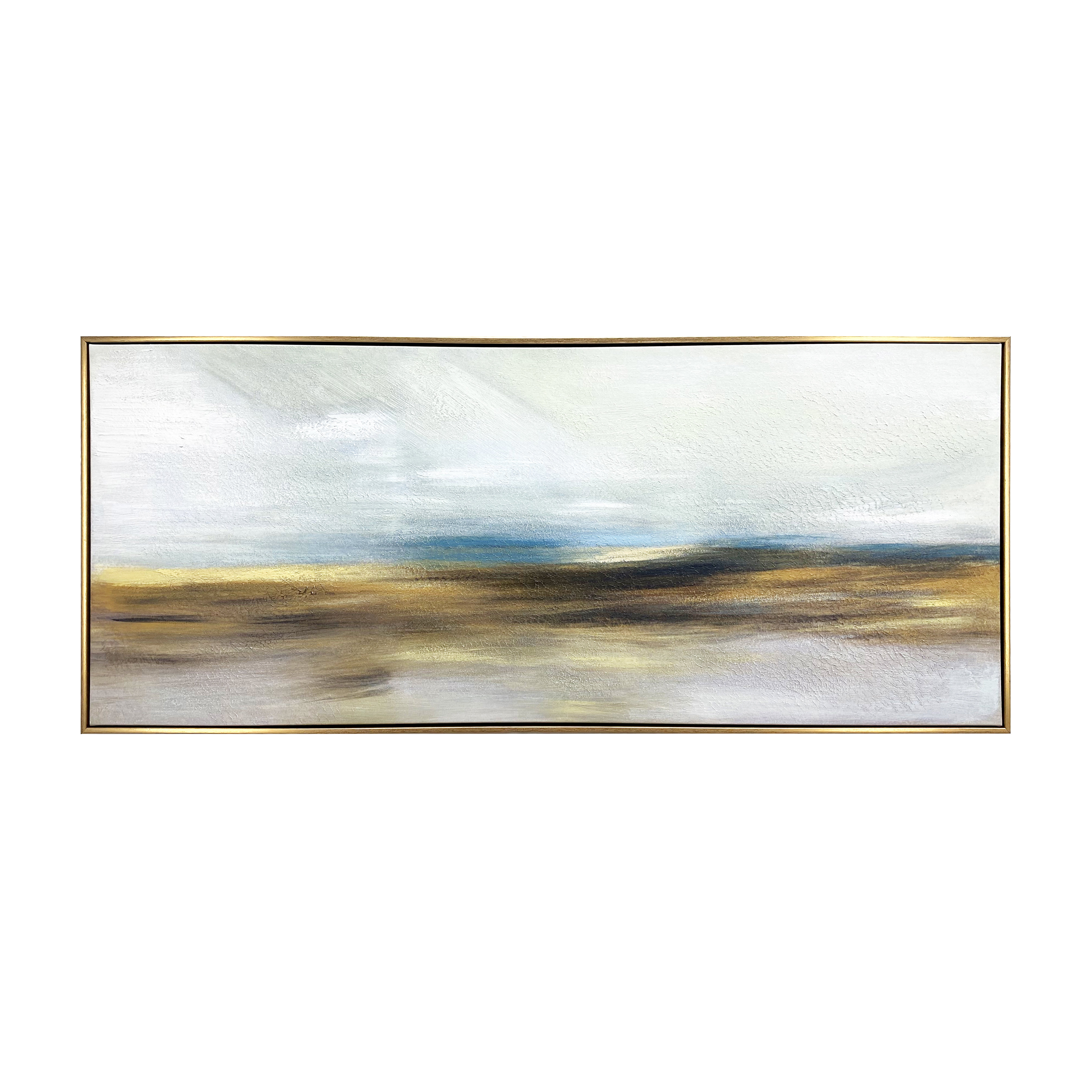 Wrought Studio "The Horizon" Hand Painted Floating Framed Canvas Wall ...