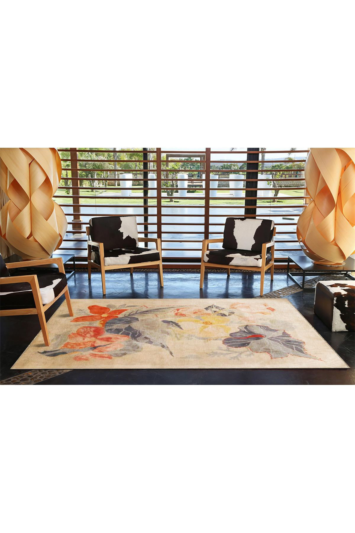 Hokku Designs Vena Collection Beige Abstract Area Rug - Wayfair Canada