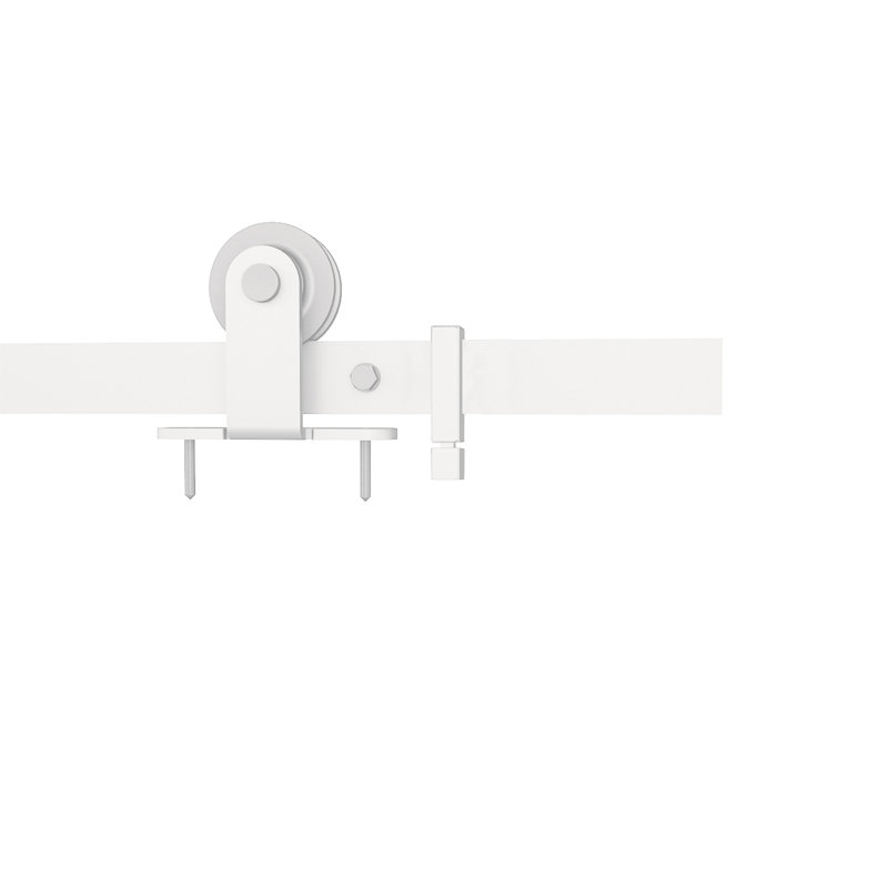 Renin Metal and Glass Broadway Barn Door with Installation Hardware Kit ...