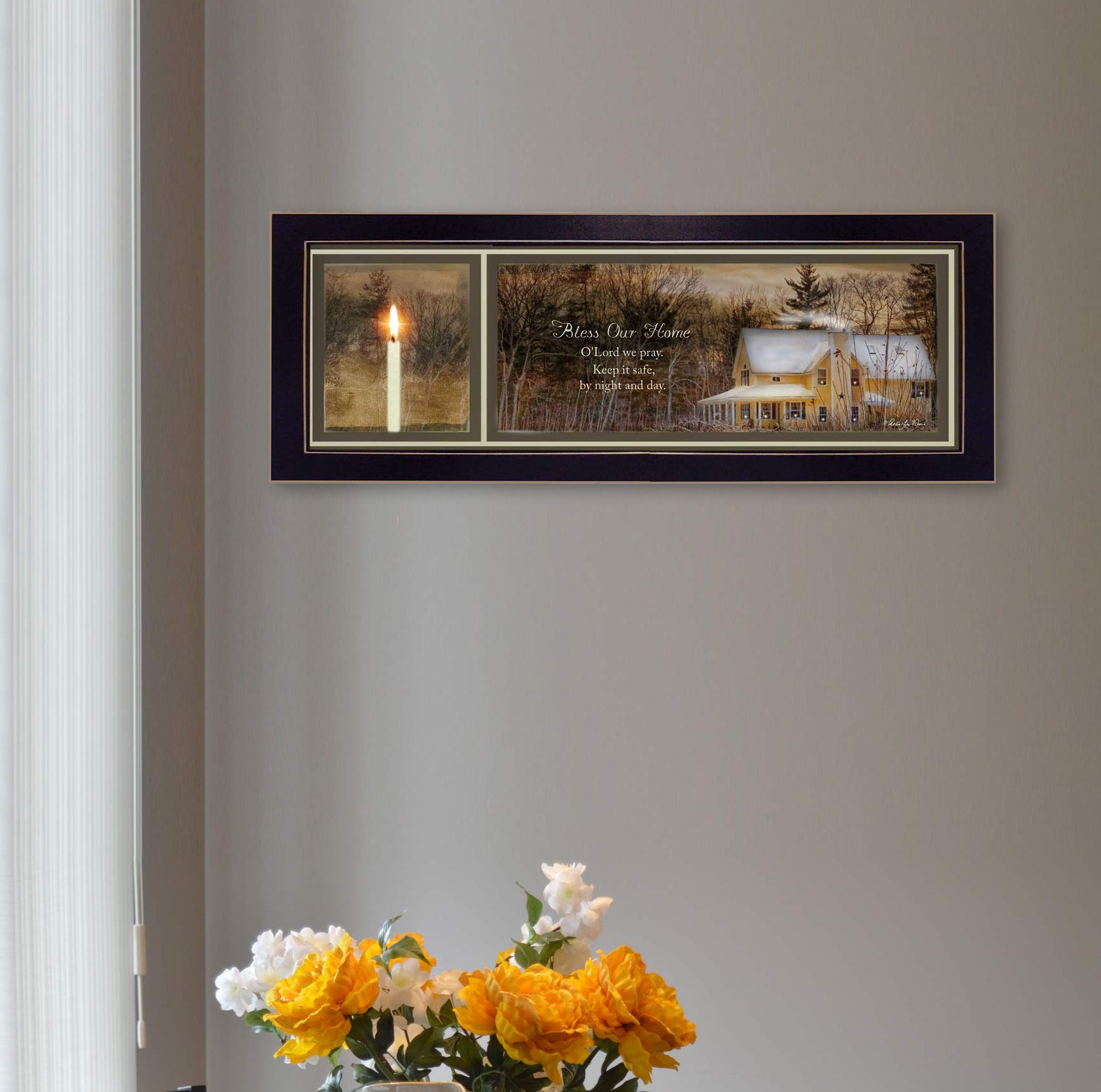 August Grove® God Bless Our Home Framed Wall Art for Living Room, Home ...
