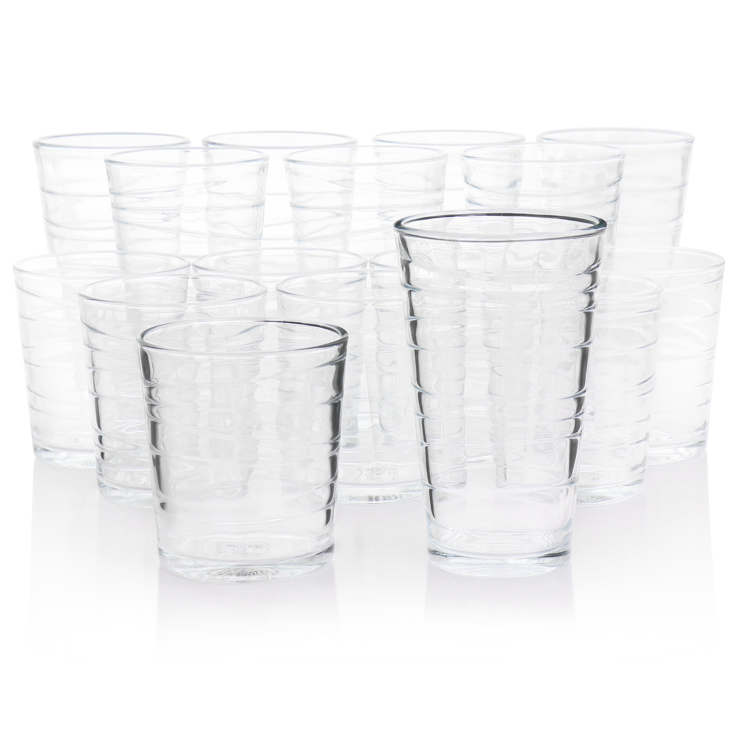 Gibson Home 16 Piece Swirl Clear Assorted Glassware Set | Wayfair