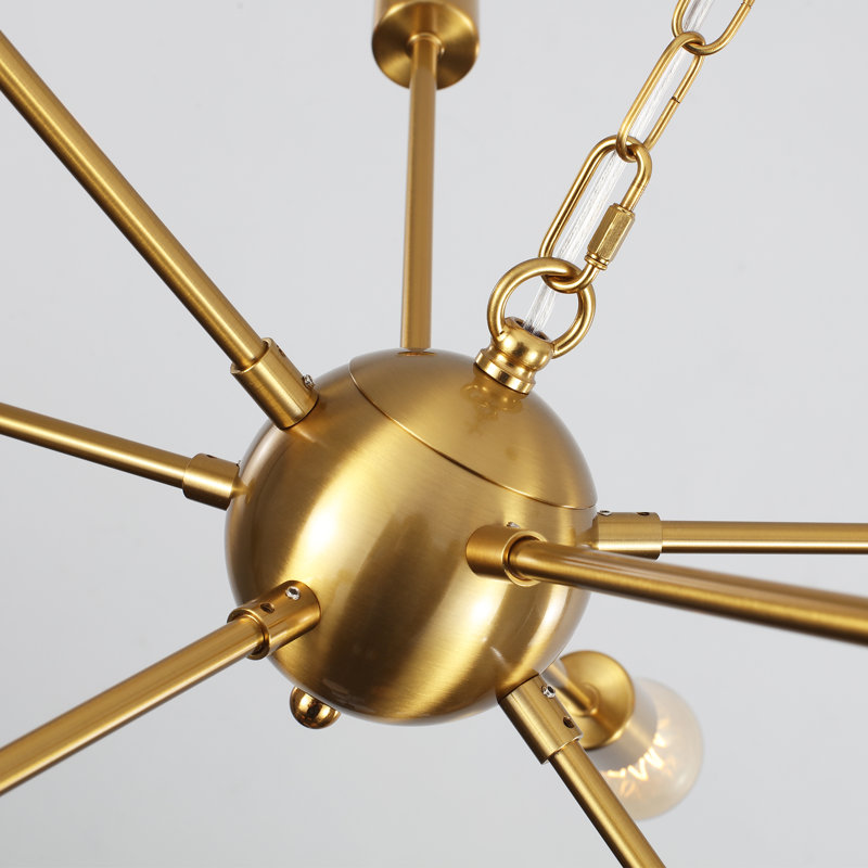 Mercer41 Pushkar 8 - Light Modern Plug in Sputnik Sphere Chandelier ...