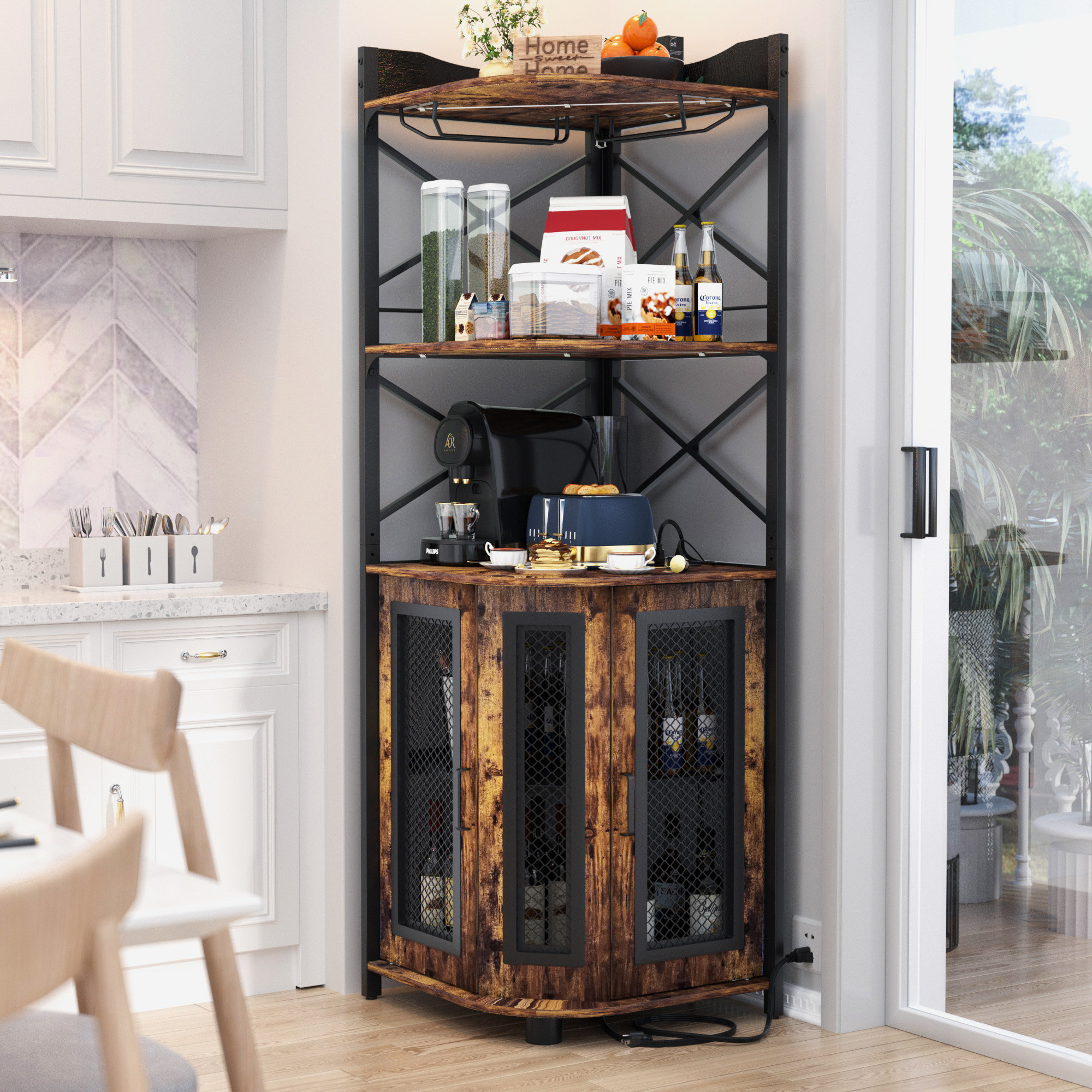 Wrought Studio™ Kitchen Pantry With Adjustabel Shelf, Pantry Cabinet ...