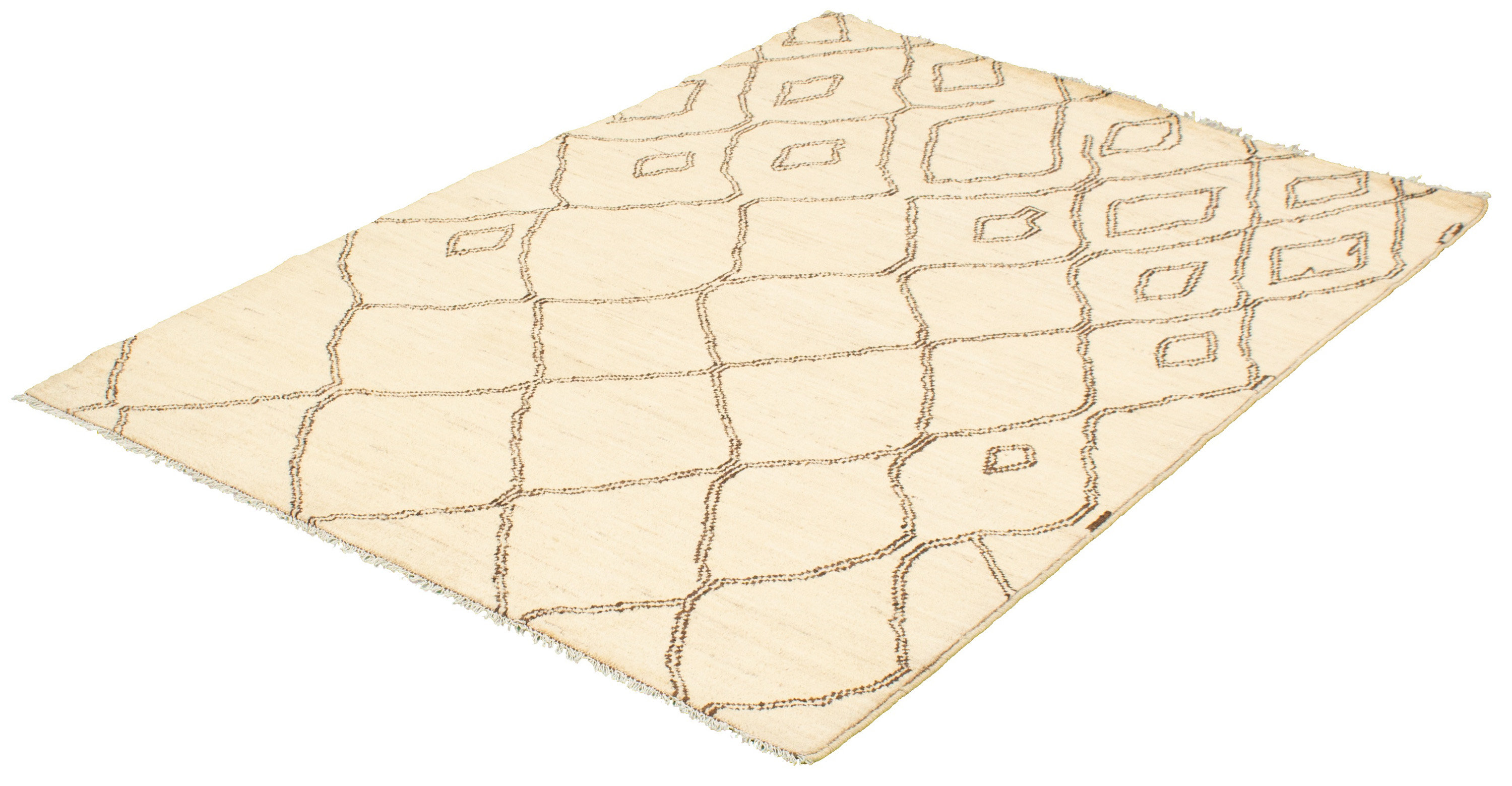 Foundry Select Saraland Hand-Knotted Wool Cream Area Rug | Wayfair
