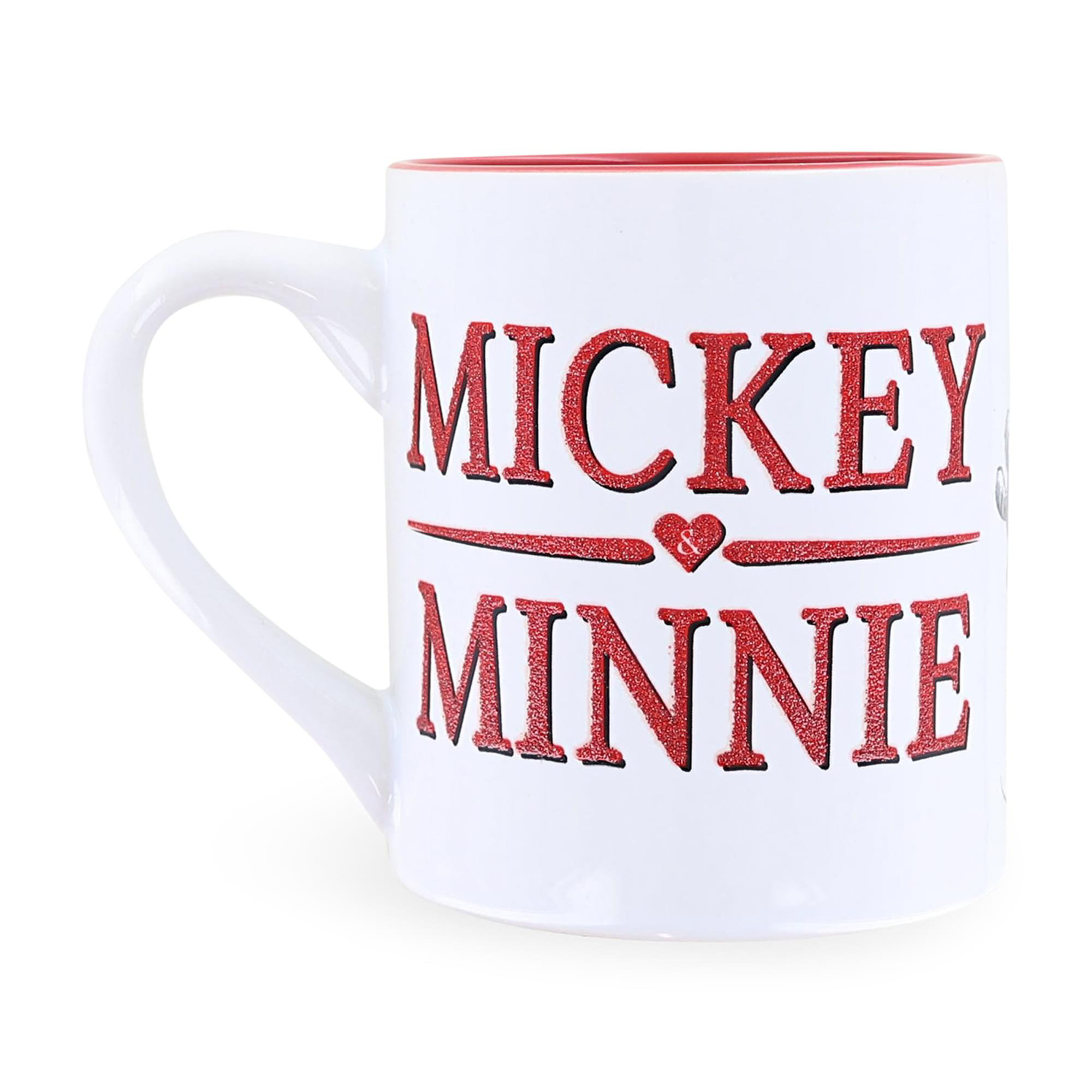 Silver Buffalo Disney Mickey And Minnie Mouse 14Oz Ceramic Glitter Mug ...