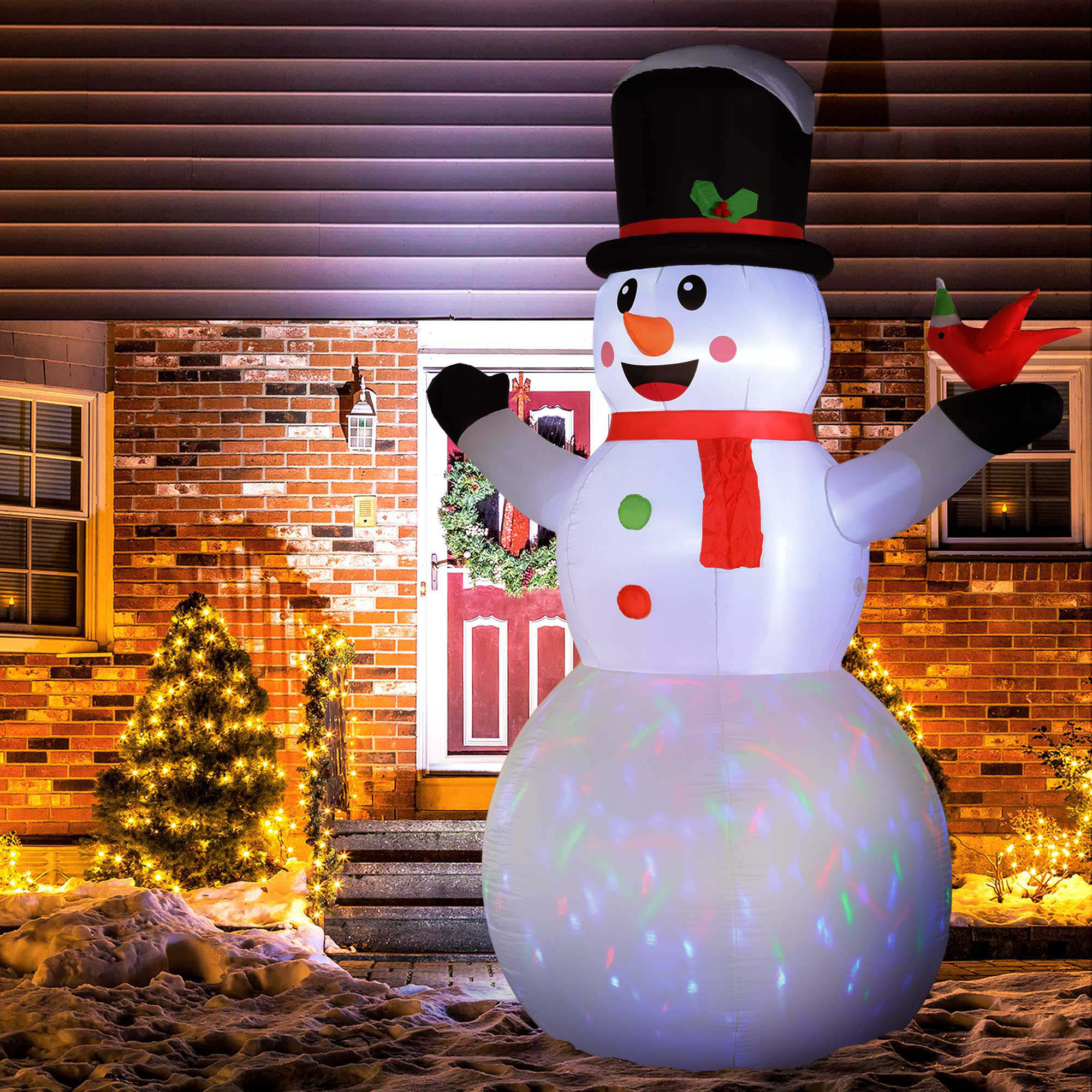 Darby Home Co 12FT Christmas Inflatable Snowman, Giant Christmas ...